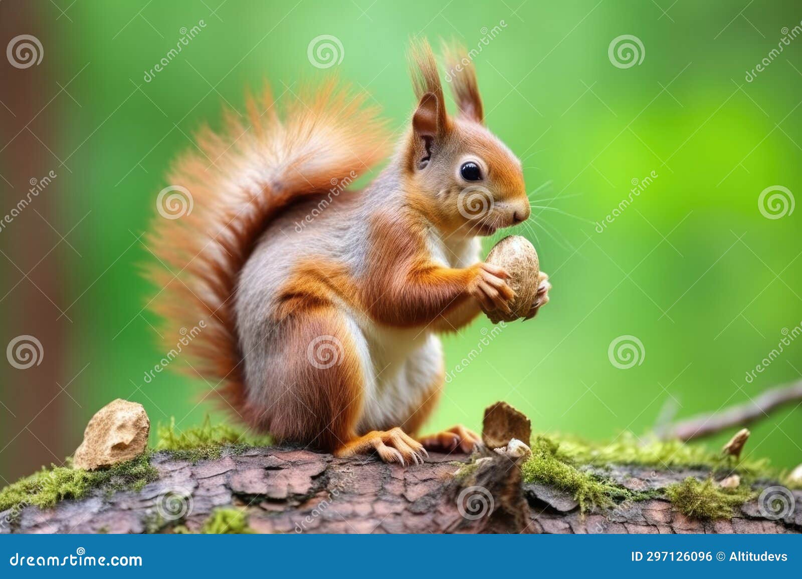 A Squirrel Nibbling on a Nut Stock Photo - Image of animal, eating ...