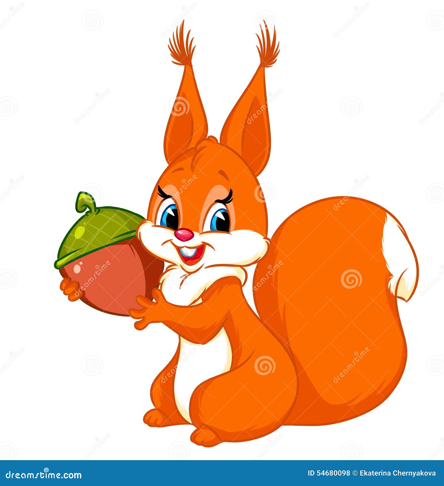 Squirrel Nut Cartoon Illustration Stock Illustration - Illustration of ...