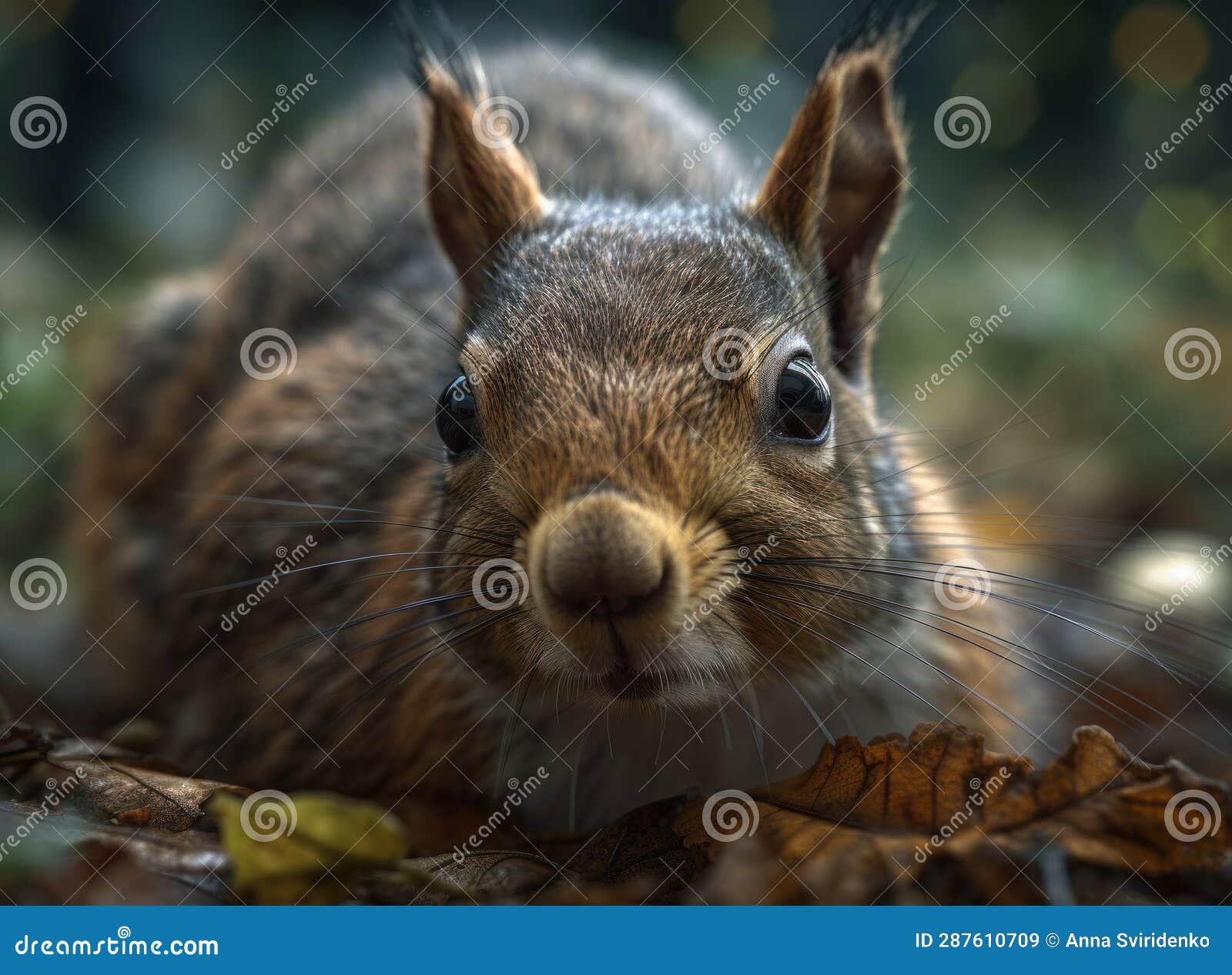 Squirrel Portrait Created with Generative AI Technology Stock Image ...