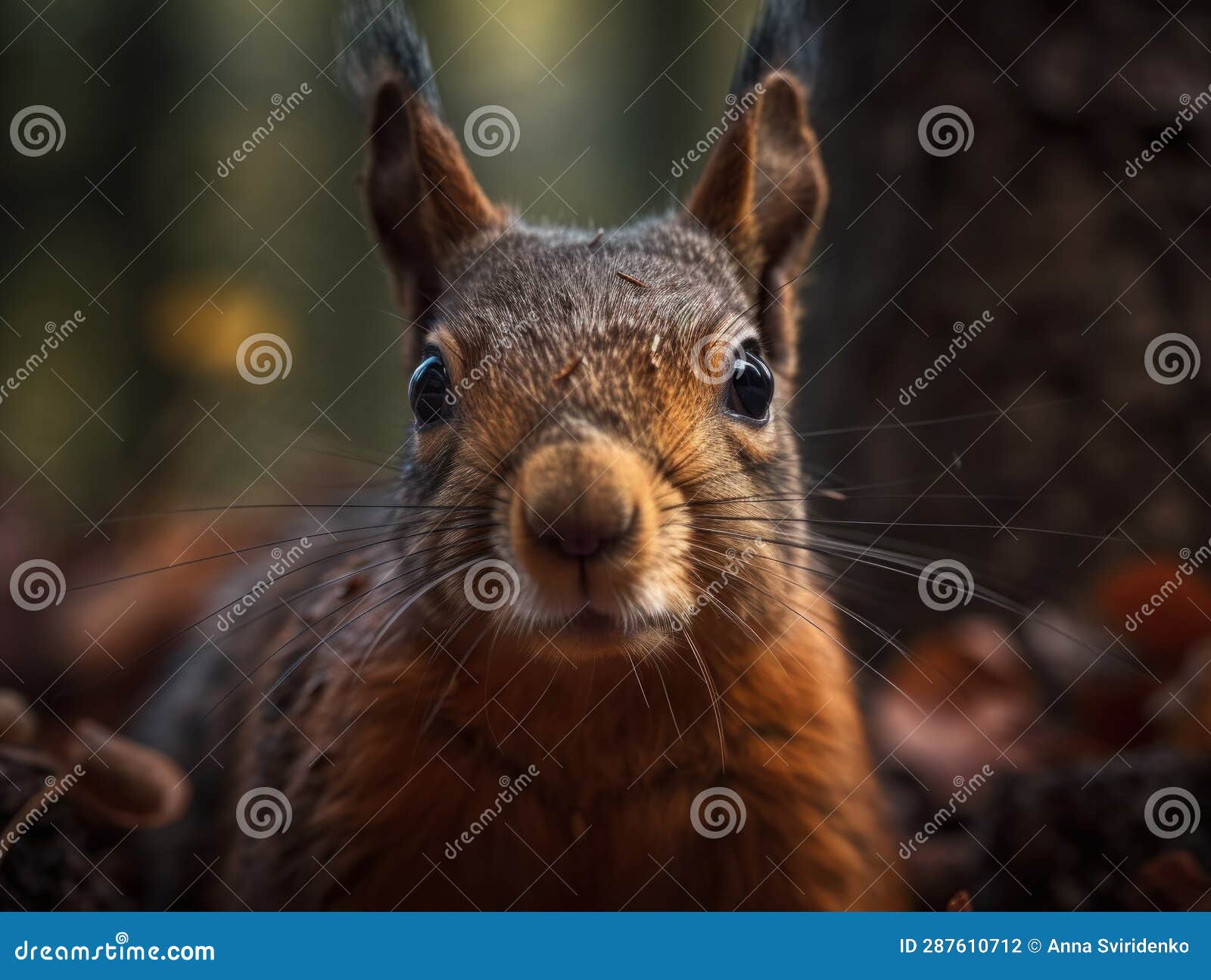 Squirrel Portrait Created with Generative AI Technology Stock Photo ...