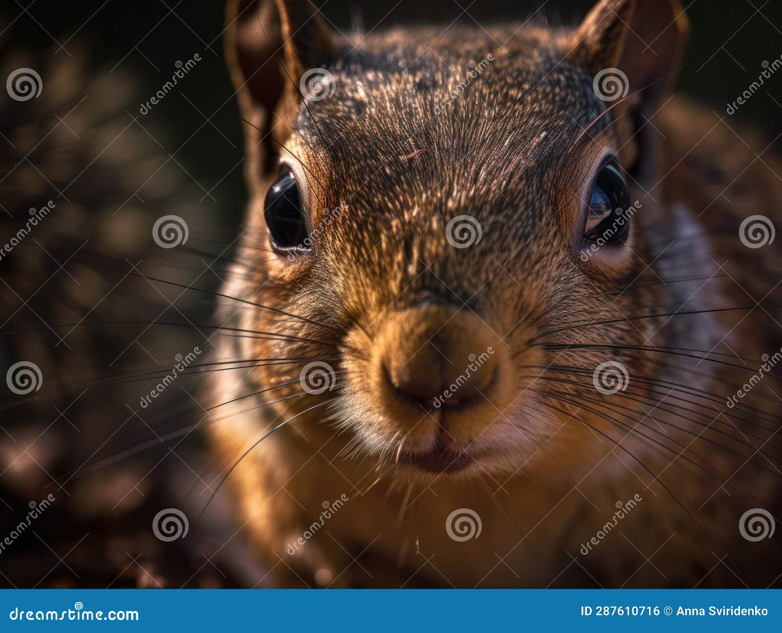 Squirrel Portrait Created with Generative AI Technology Stock Photo ...