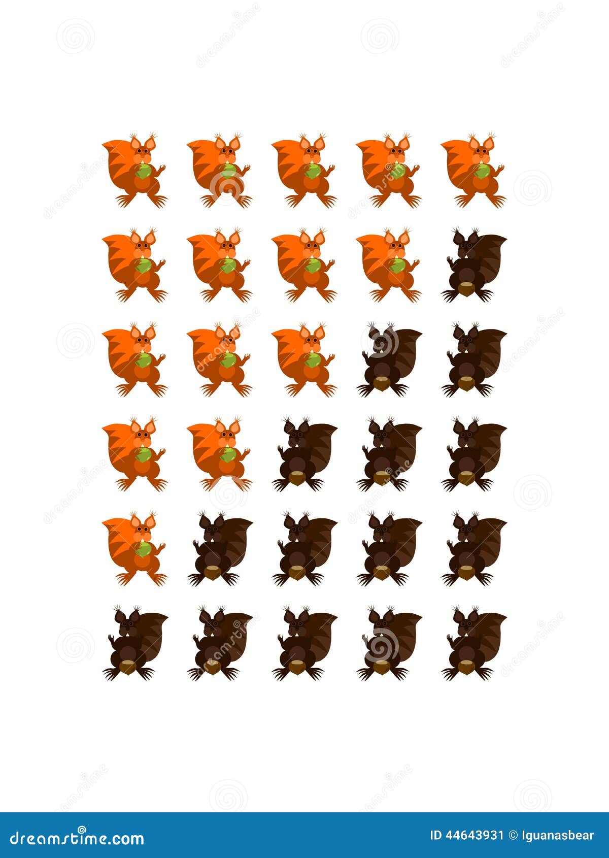 Squirrel rating scale stock vector. Illustration of love - 44643931