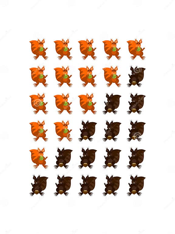 Squirrel rating scale stock vector. Illustration of love - 44643931