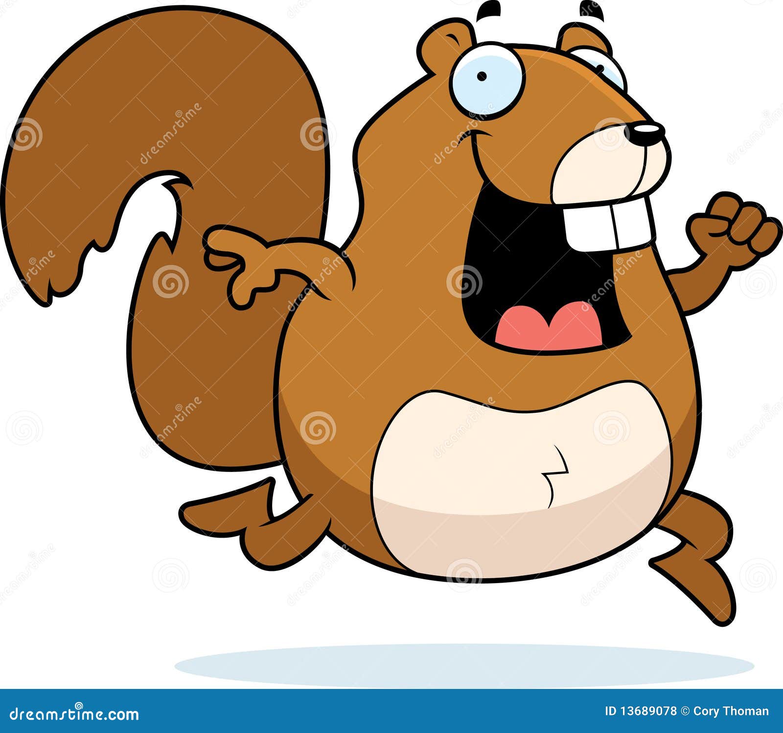 Squirrel Running stock vector. Illustration of cartoon - 13689078