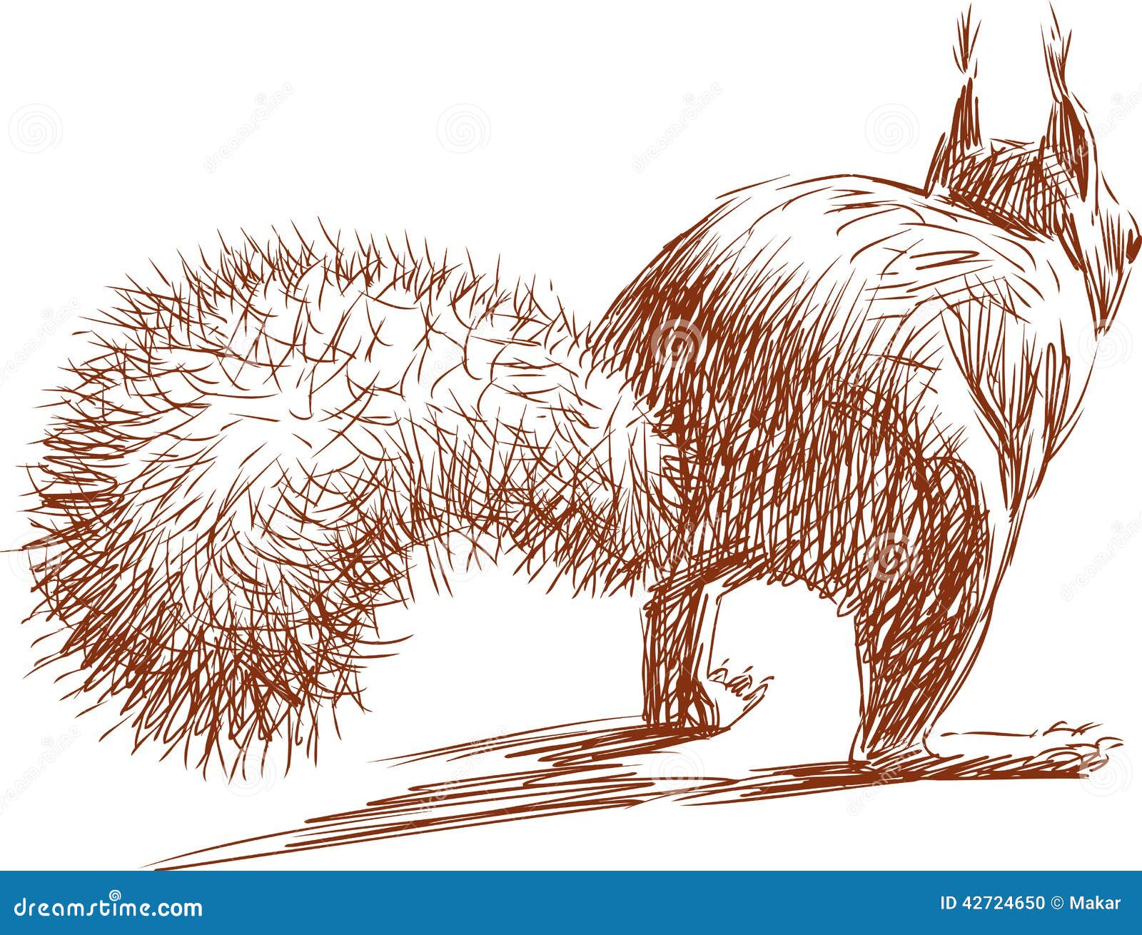 Running Squirrel Drawing