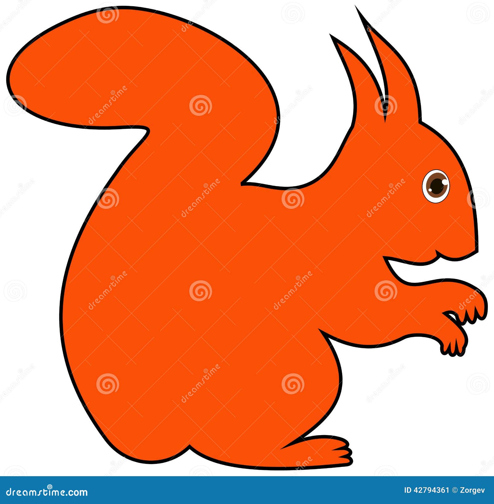 A squirrel s profile stock illustration. Illustration of beautiful ...