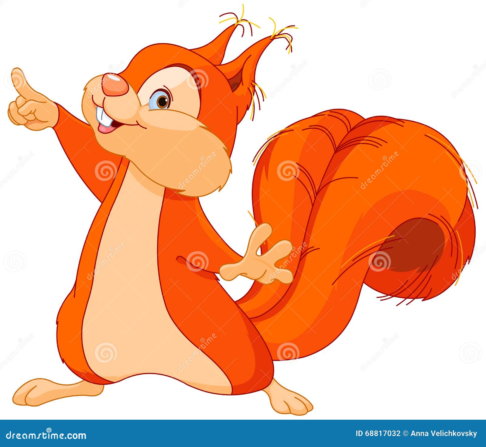 Squirrel Shows stock vector. Illustration of control - 68817032