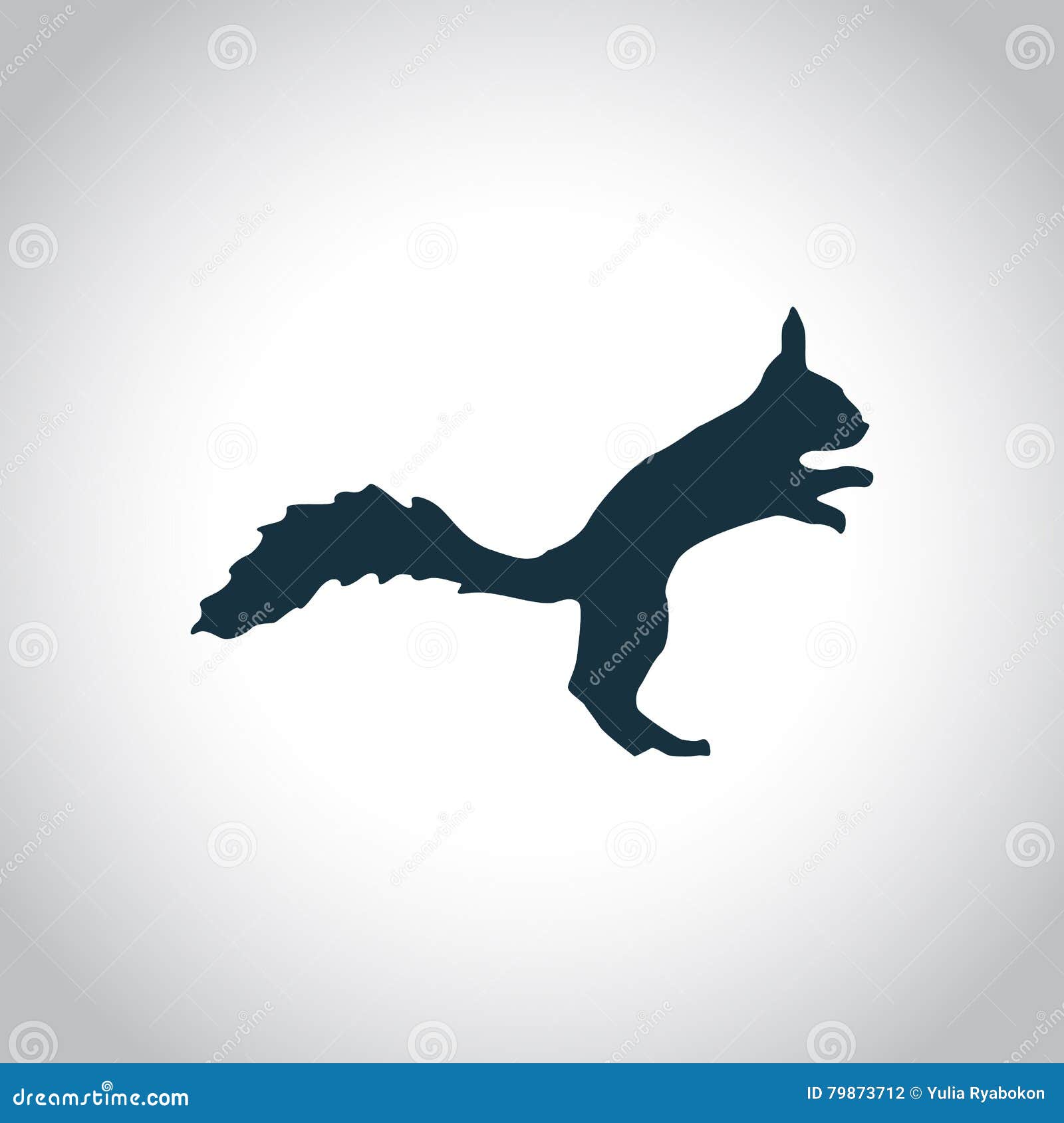 Squirrel simple icon stock vector. Illustration of rodent - 79873712