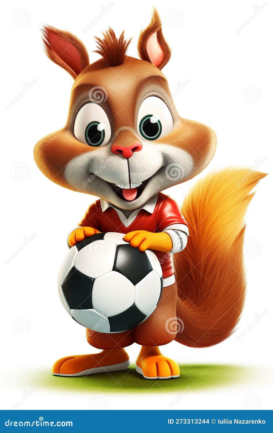 Squirrel Soccer Star. AI Generated Stock Photo - Image of teamwork ...