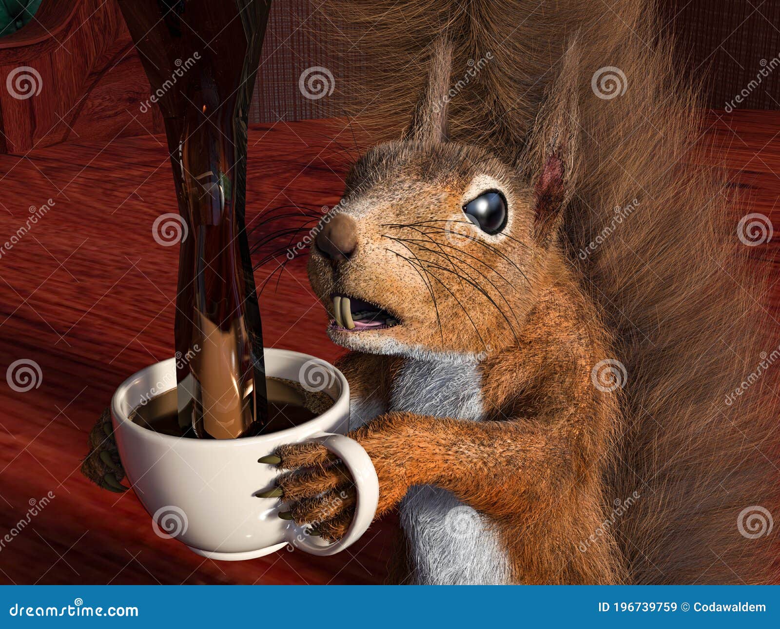 Squirrels With Coffee