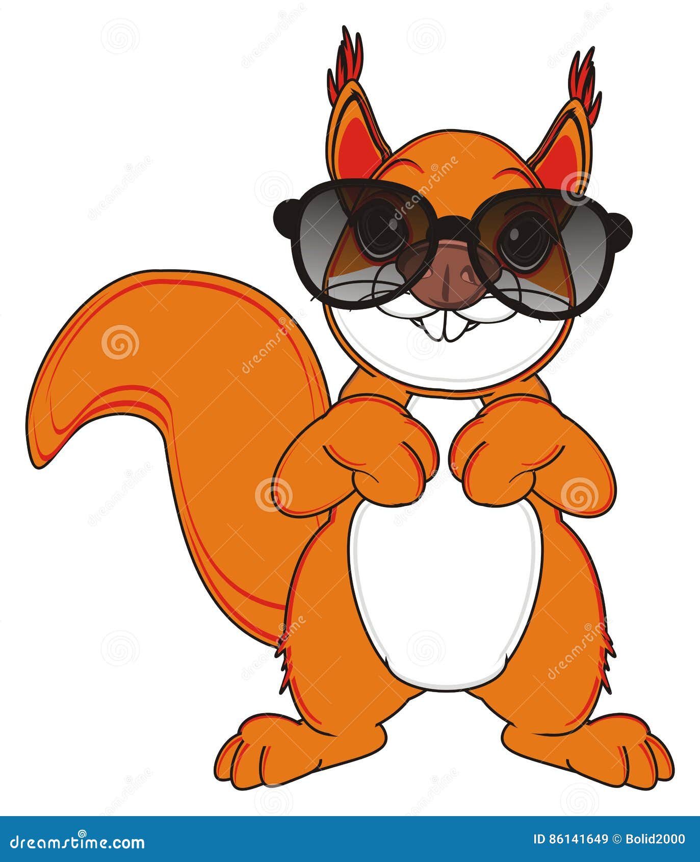 Squirrel in sunglasses stock illustration. Illustration of rodent ...