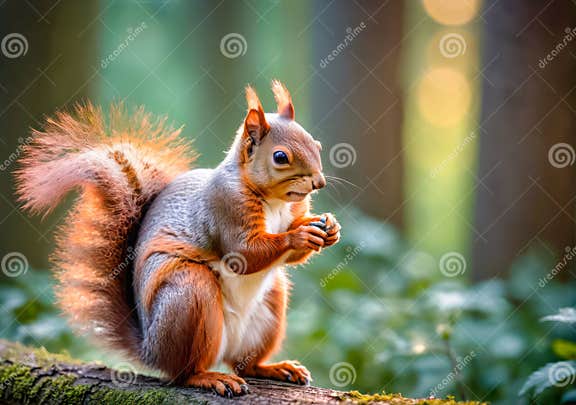 Squirrel on a tree stock photo. Image of animal, wildlife - 317067962