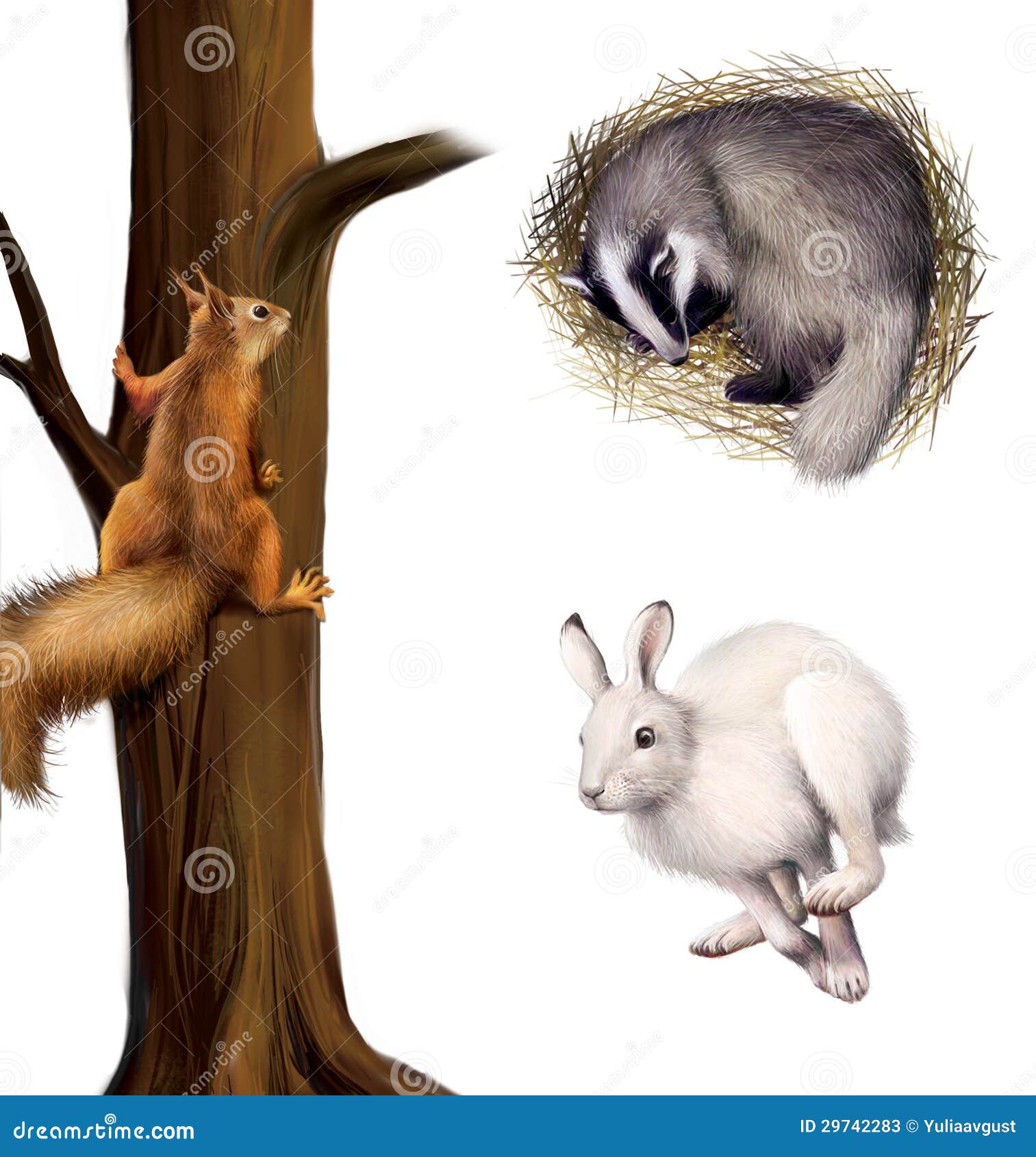 Running Hare, Set Of Icons. Rabbit, Bunny Symbol. Animals, Vector ...