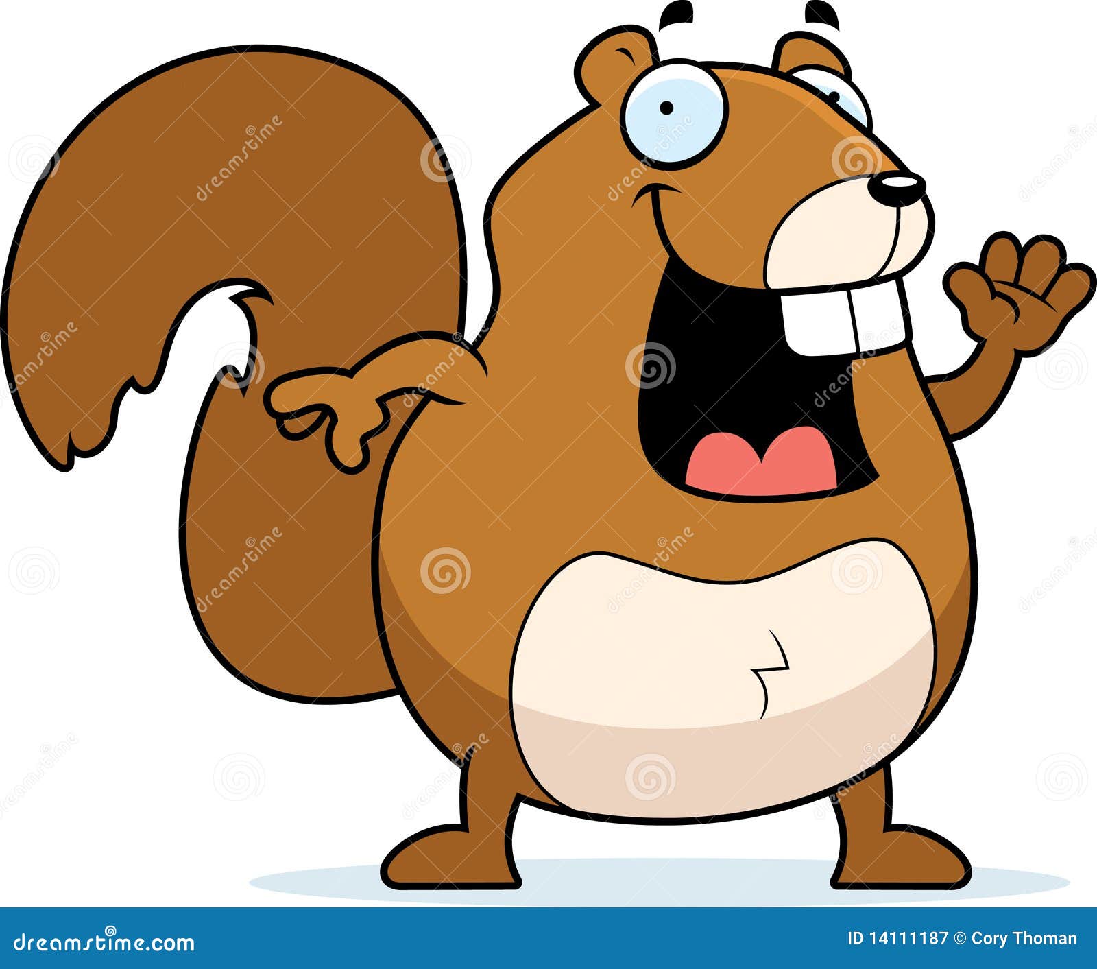 Squirrel Waving stock vector. Illustration of happy, smiling - 14111187
