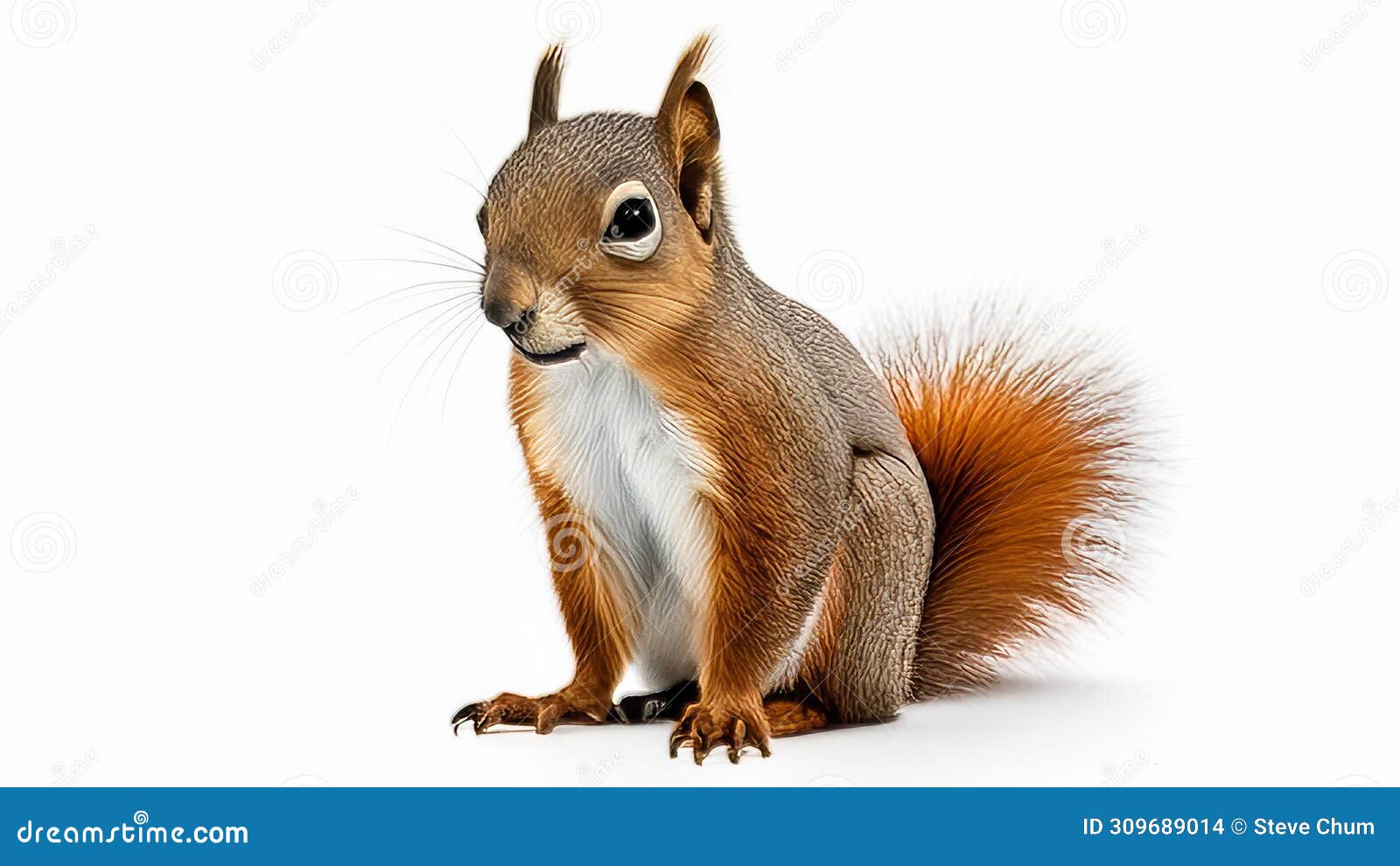 Squirrel on a White Background. Red Squirrel on a White Background ...