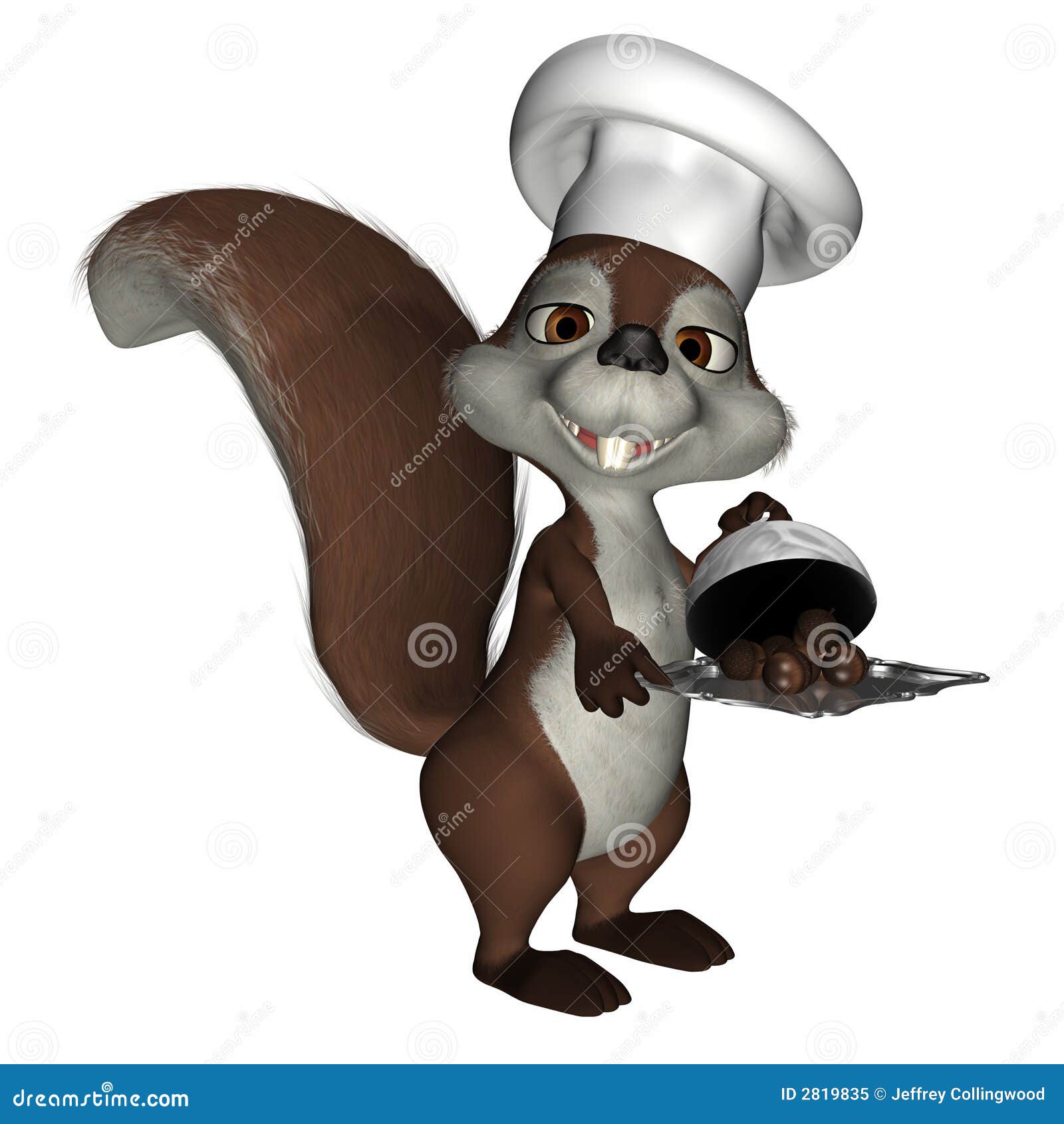 Squirrelly Chef 2 stock illustration. Illustration of tray - 2819835