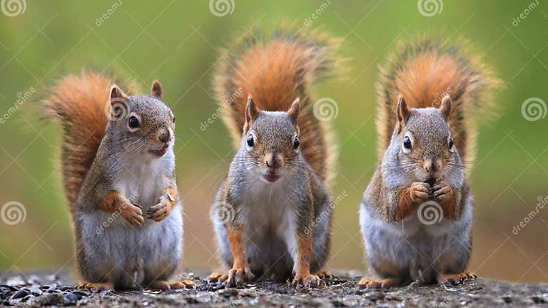 Squirrels team stock image. Image of portrait, cute - 123941193