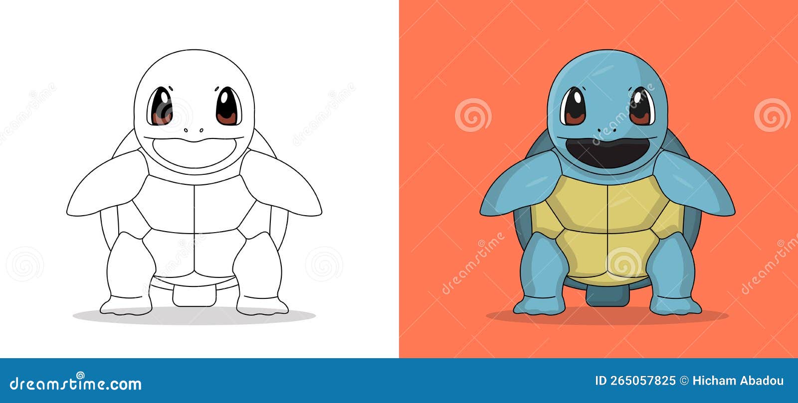 Squirtle Pokemon Vector Illustration Stock Vector - Illustration of ...