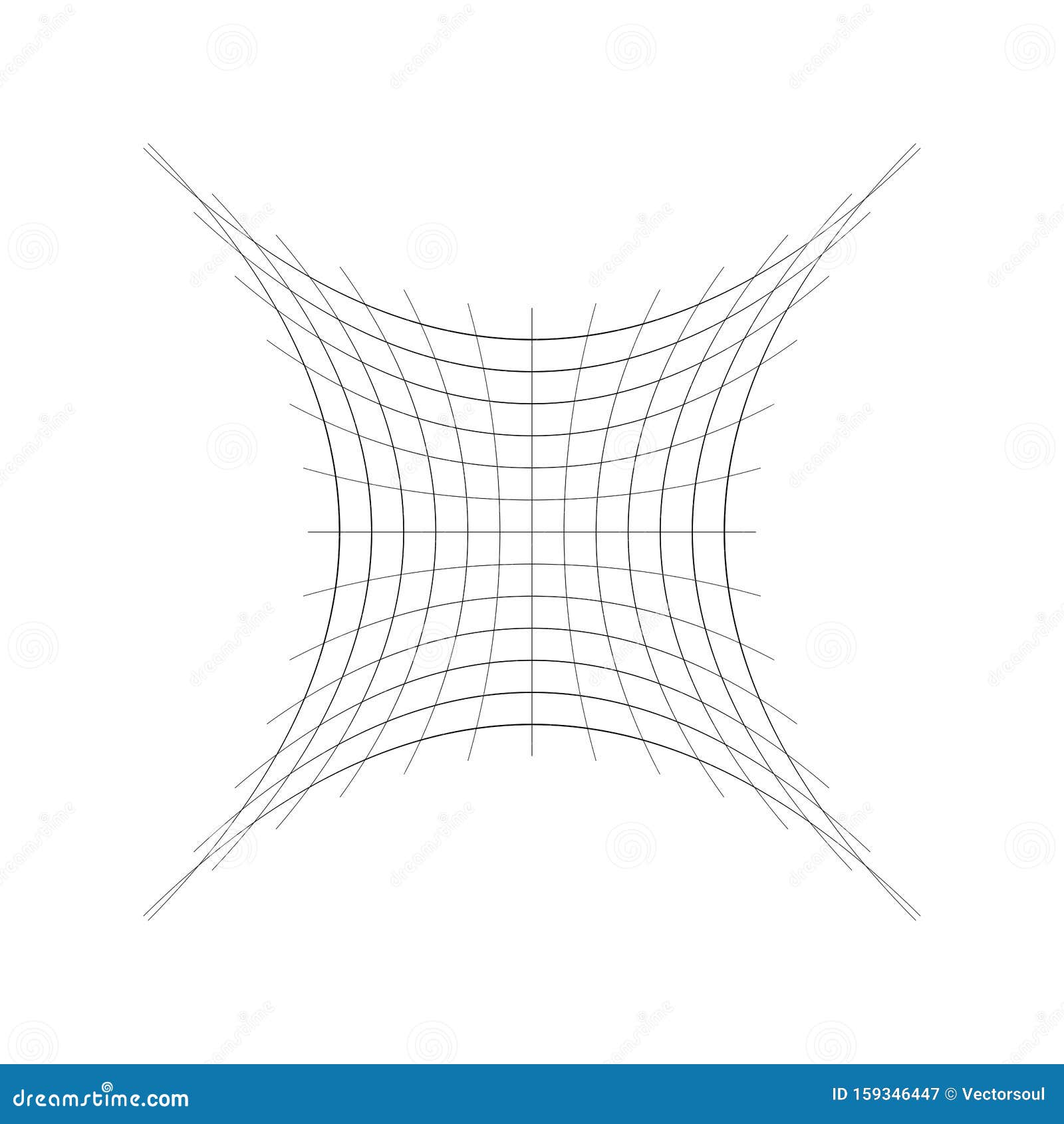 Squished, Condensed, Pinched Lines Abstract Geometric Element ...