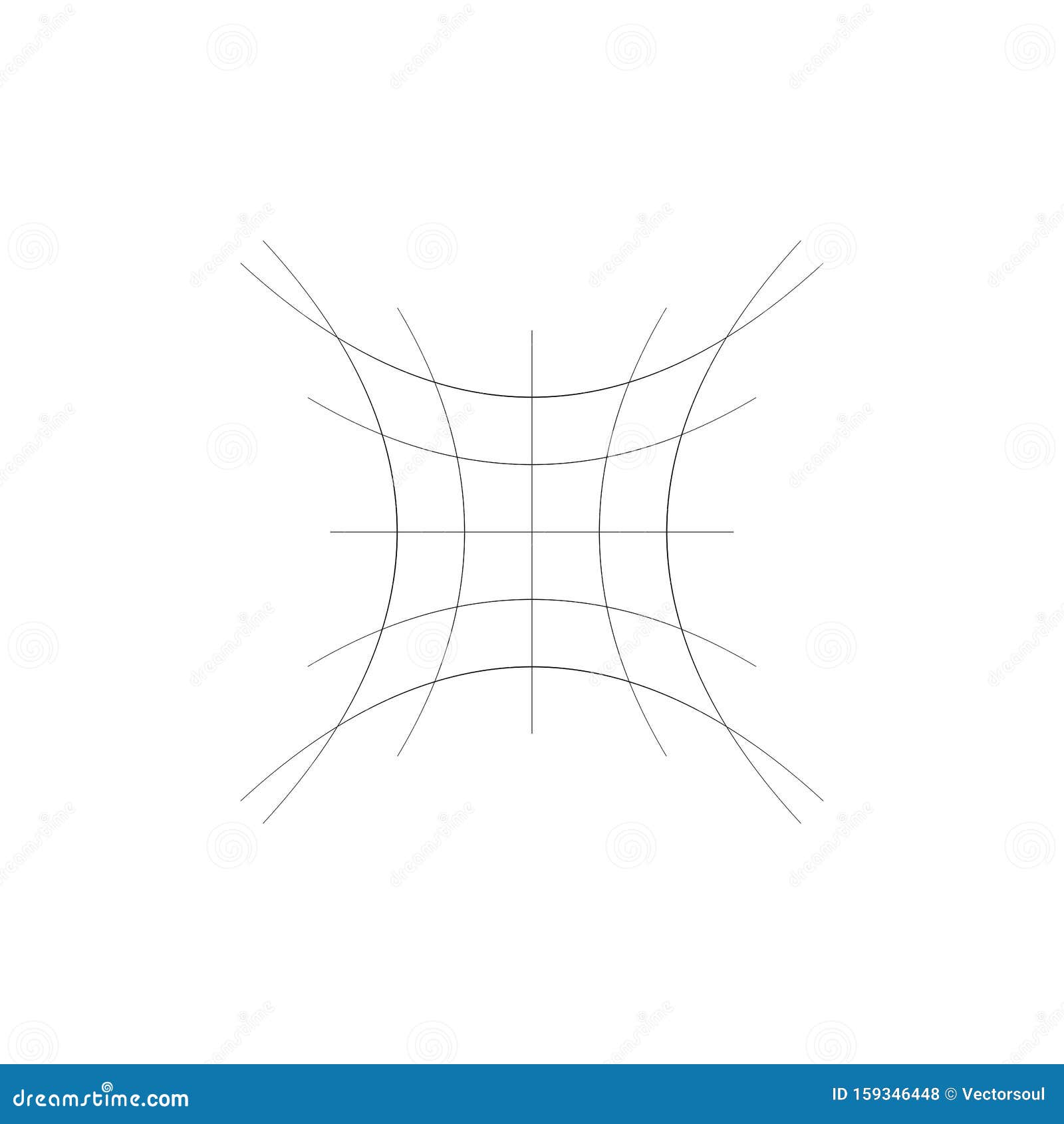 Squished, Condensed, Pinched Lines Abstract Geometric Element ...