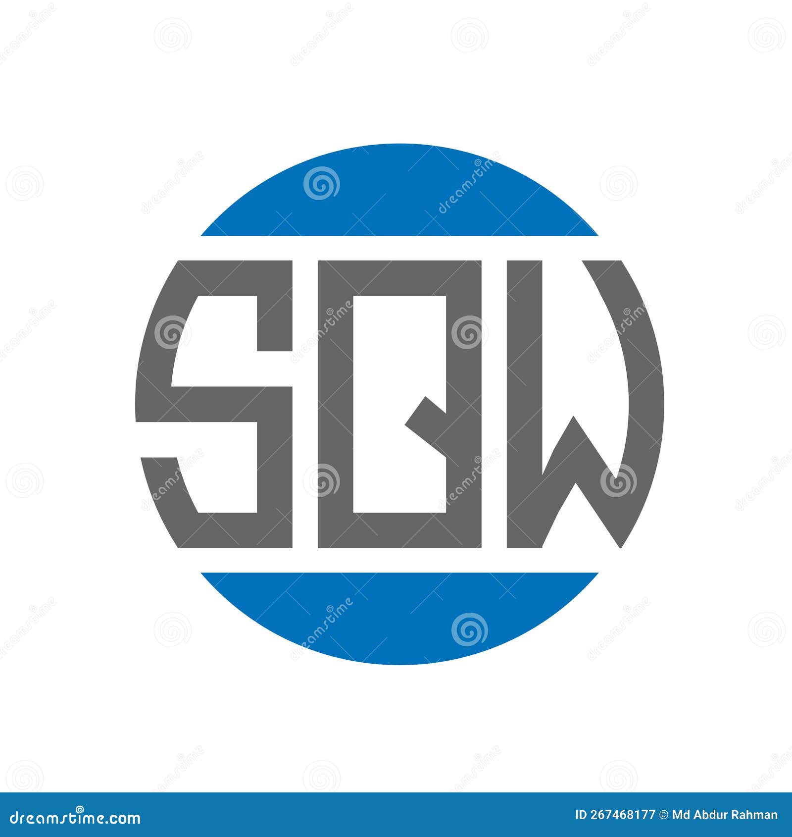 SQW Letter Logo Design on White Background. SQW Creative Initials ...