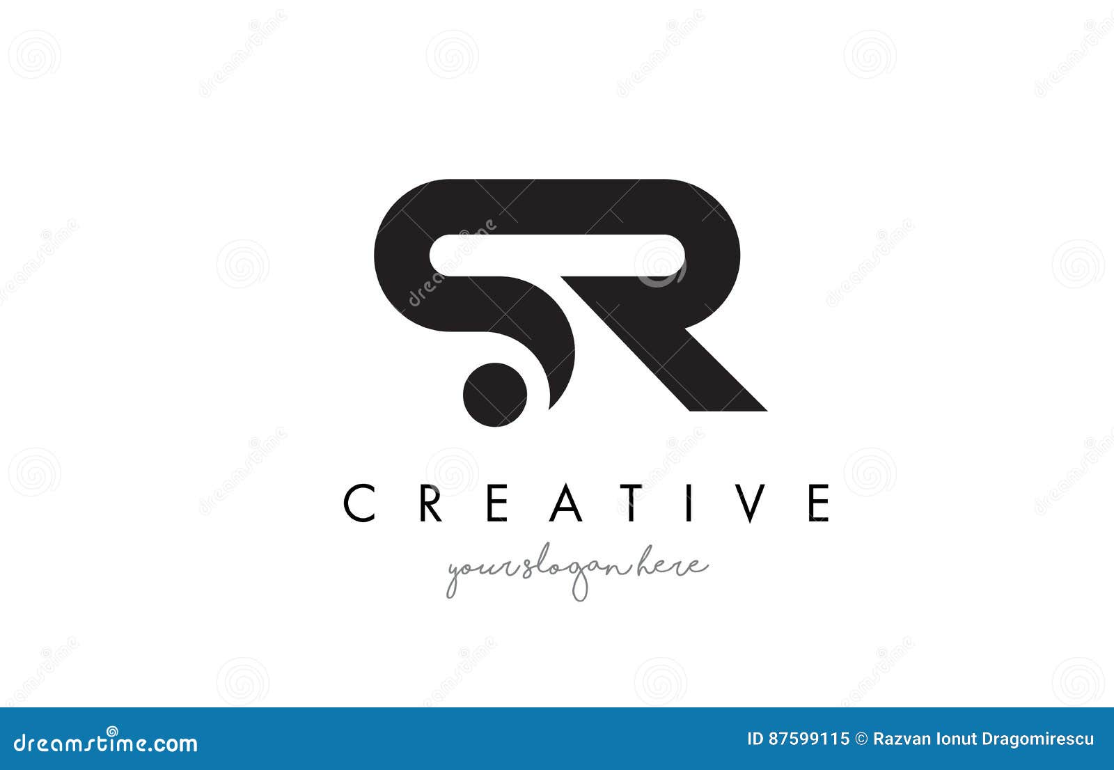 SR Letter Logo Design with Creative Modern Trendy Typography. Stock ...