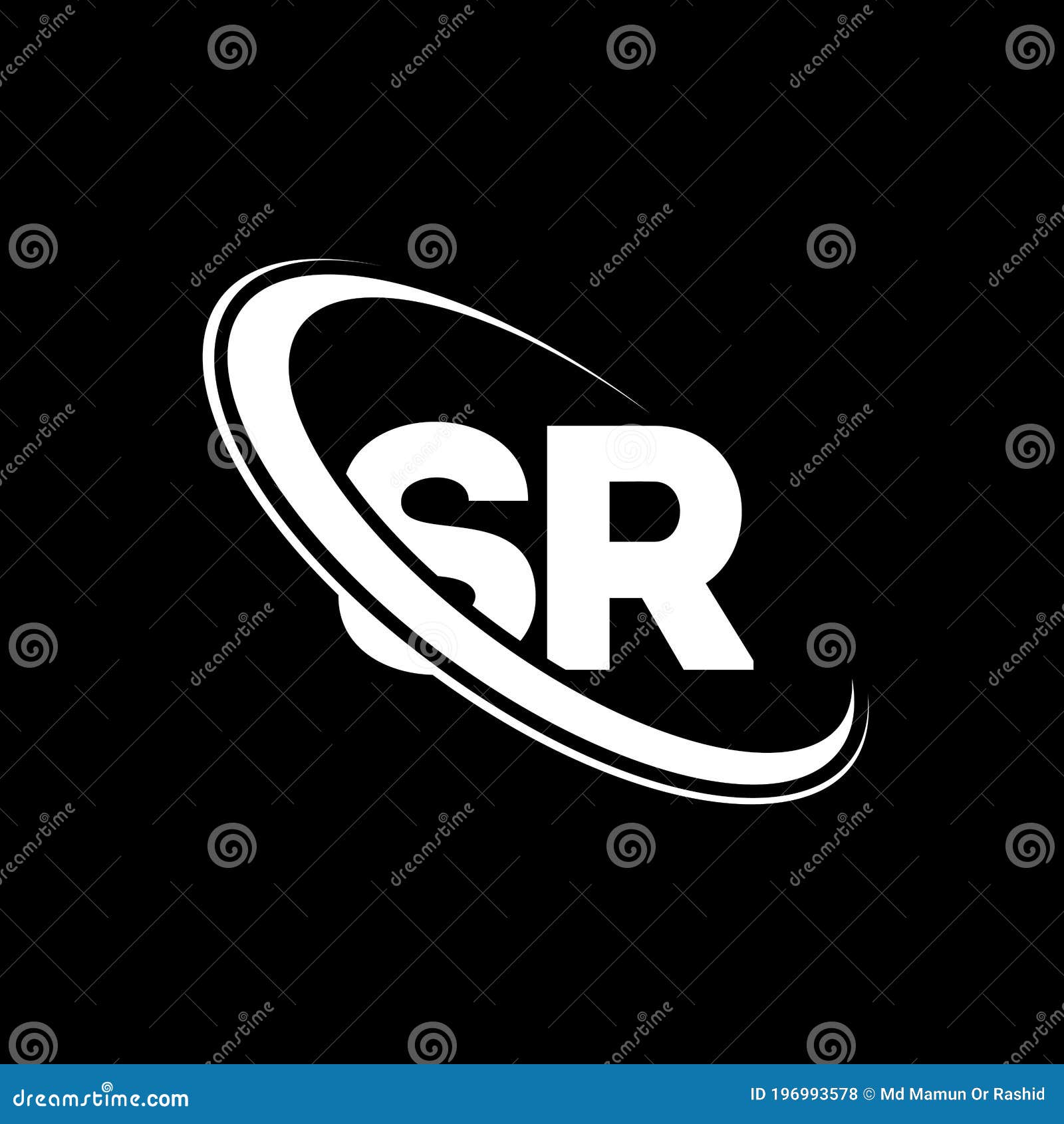 SR Logo. S R Design. White SR Letter. SR/S R Letter Logo Design Stock ...