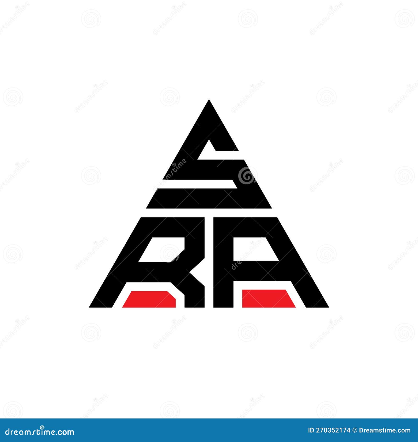SRA Triangle Letter Logo Design with Triangle Shape. SRA Triangle Logo ...