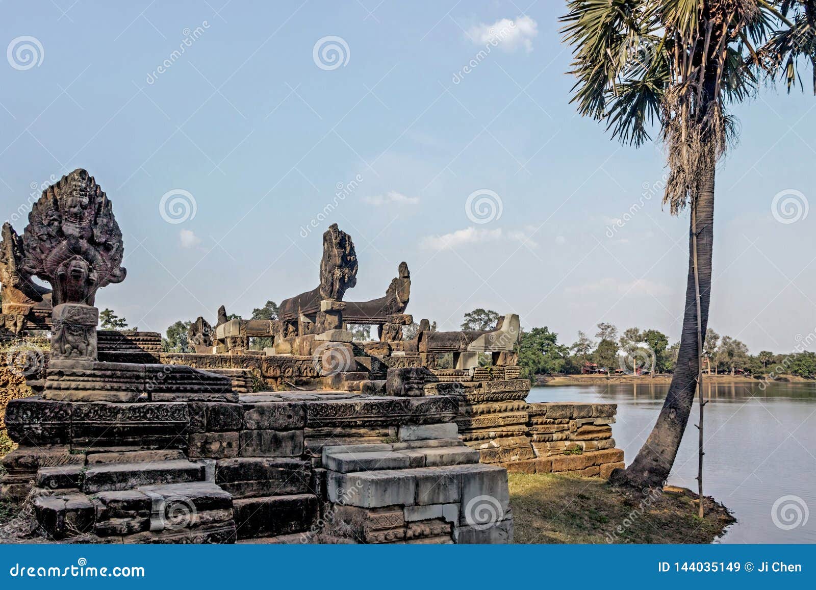 Srah Srang at Angkor in Cambodia Stock Image - Image of historical ...