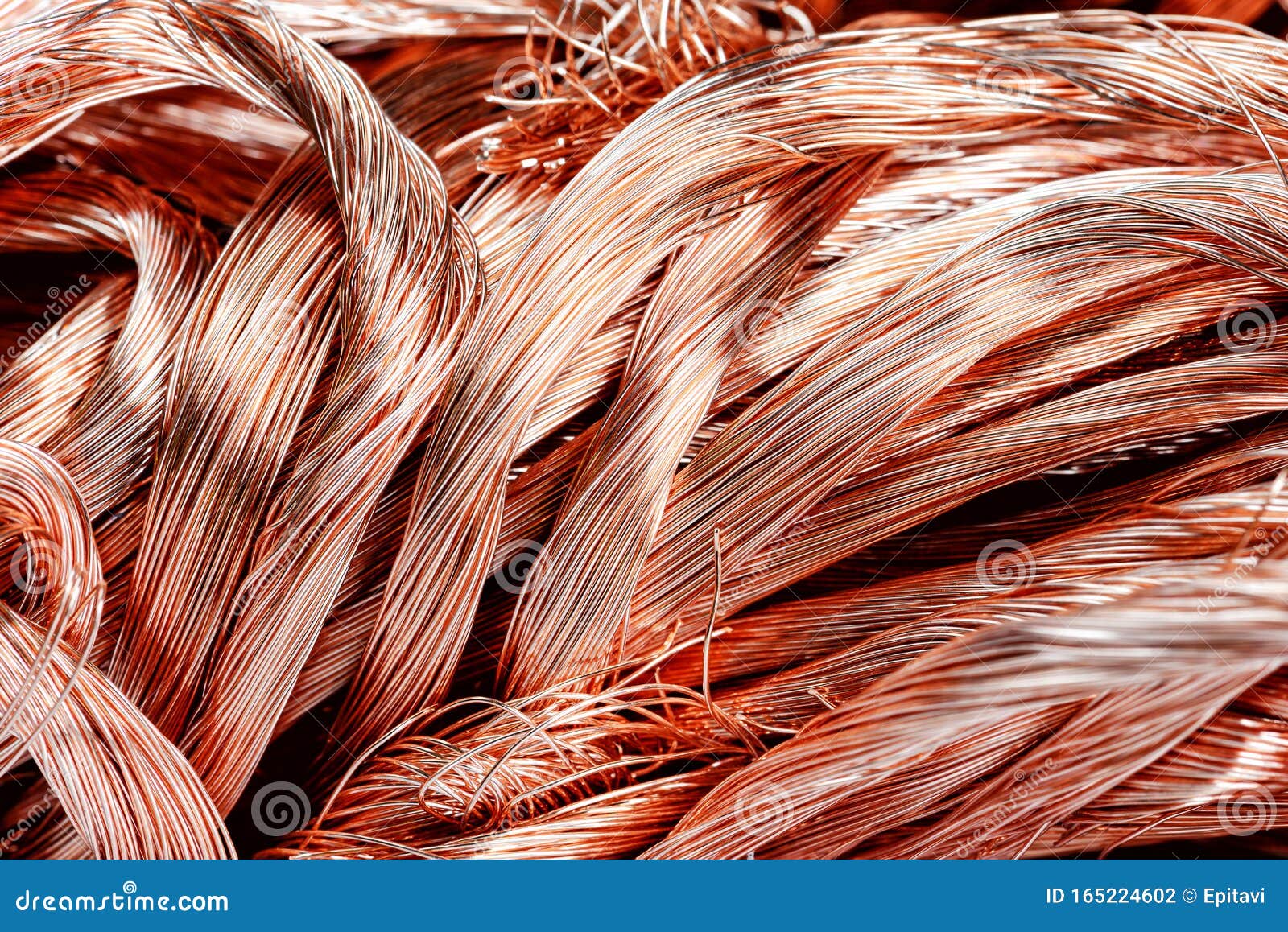 Srap-metal copper wire stock photo. Image of macro, insulation - 165224602