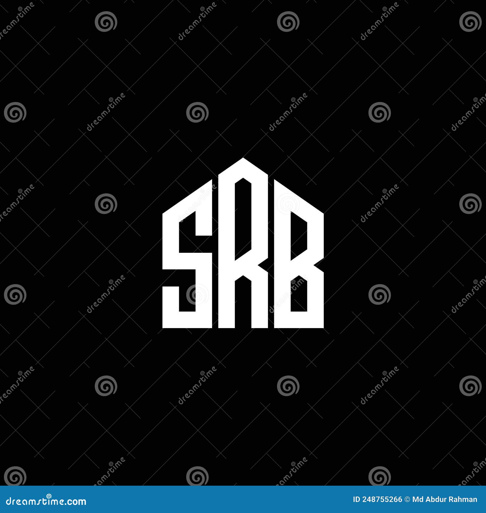 SRB Letter Logo Design On BLACK Background. SRB Creative Initials ...