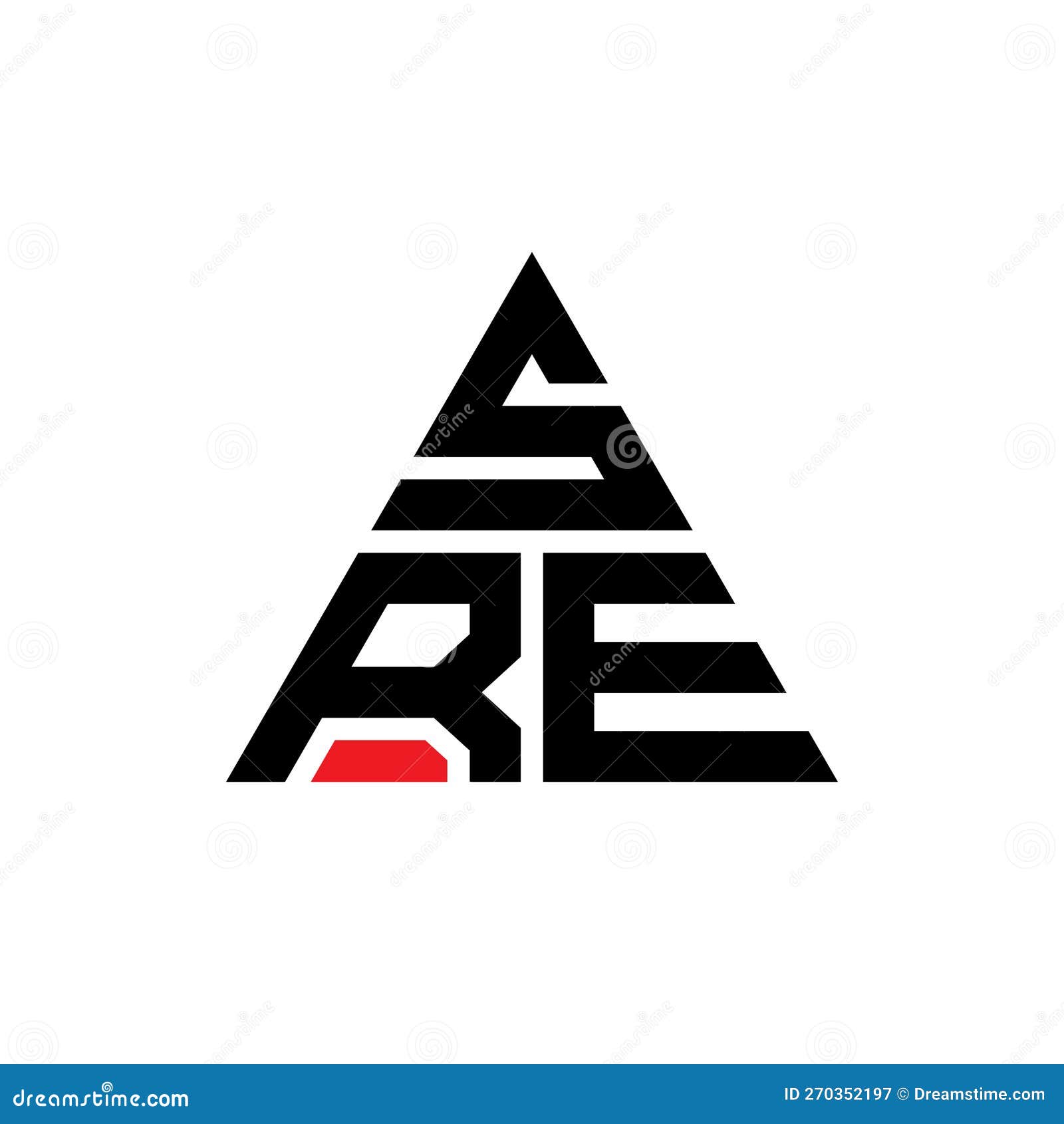 SRE Triangle Letter Logo Design with Triangle Shape. SRE Triangle Logo ...