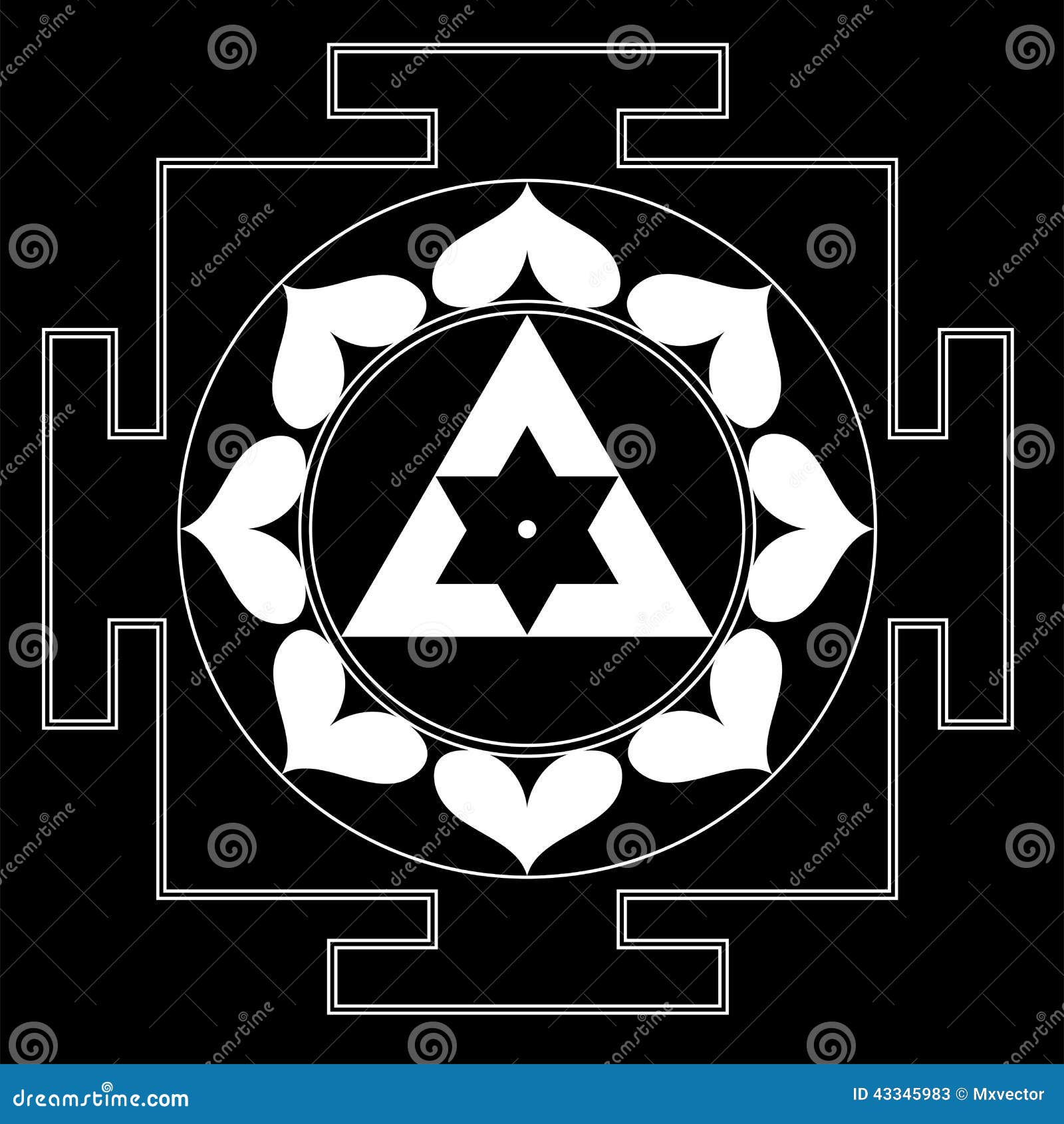 Sree Ganesha Yantra stock image. Illustration of hindu - 43345983