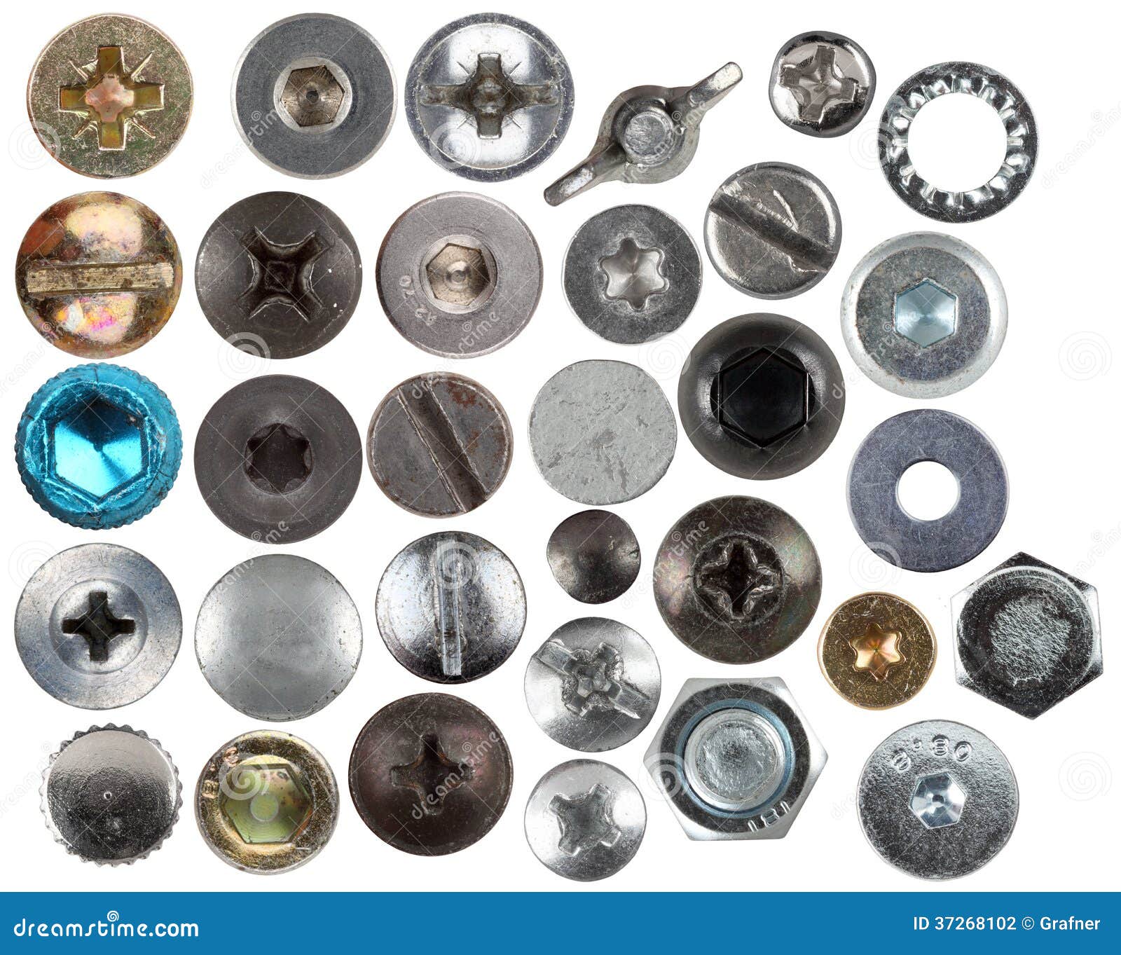 Srew heads stock photo. Image of nail, metal, circle - 37268102