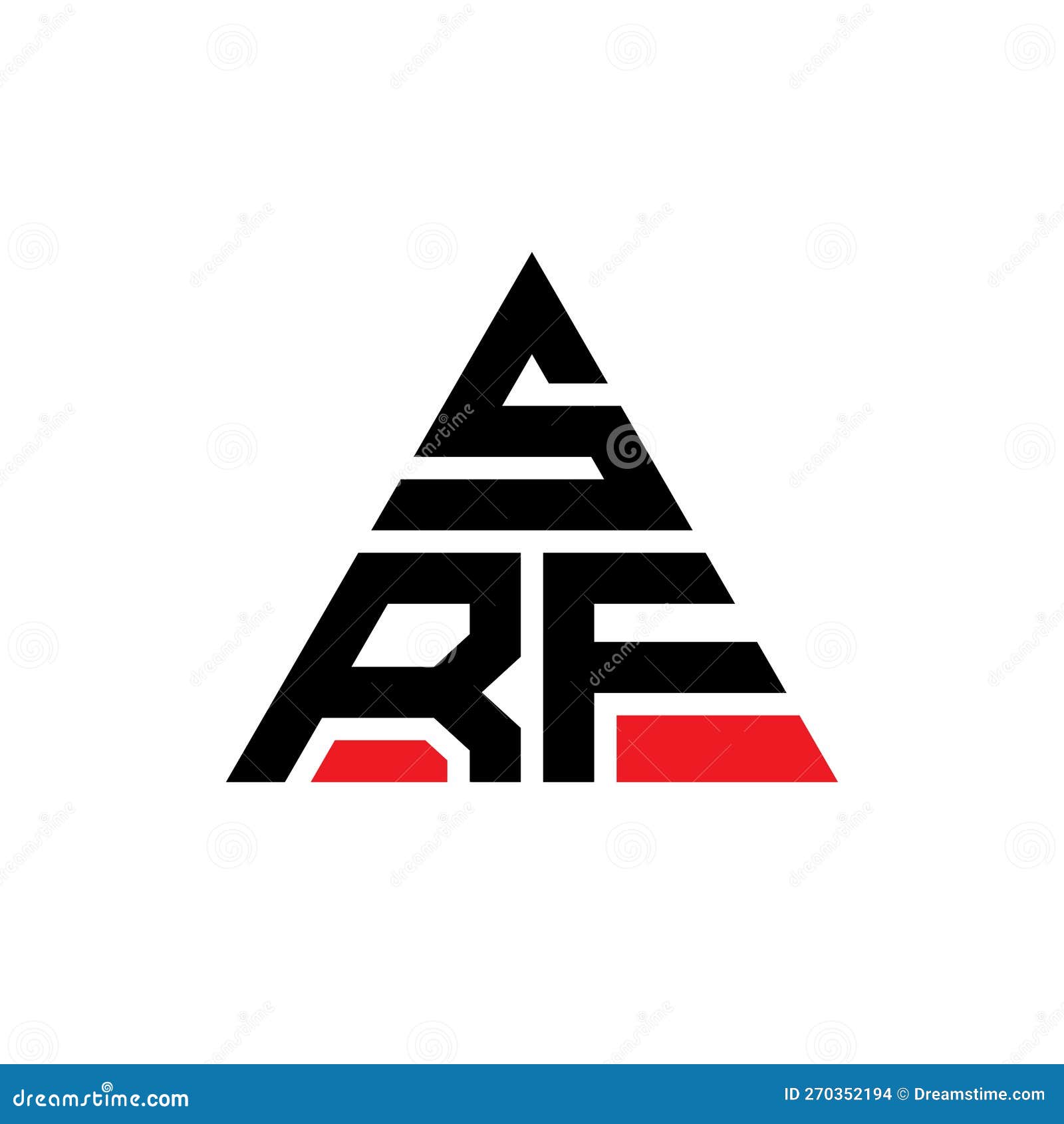 SRF Triangle Letter Logo Design with Triangle Shape. SRF Triangle Logo ...
