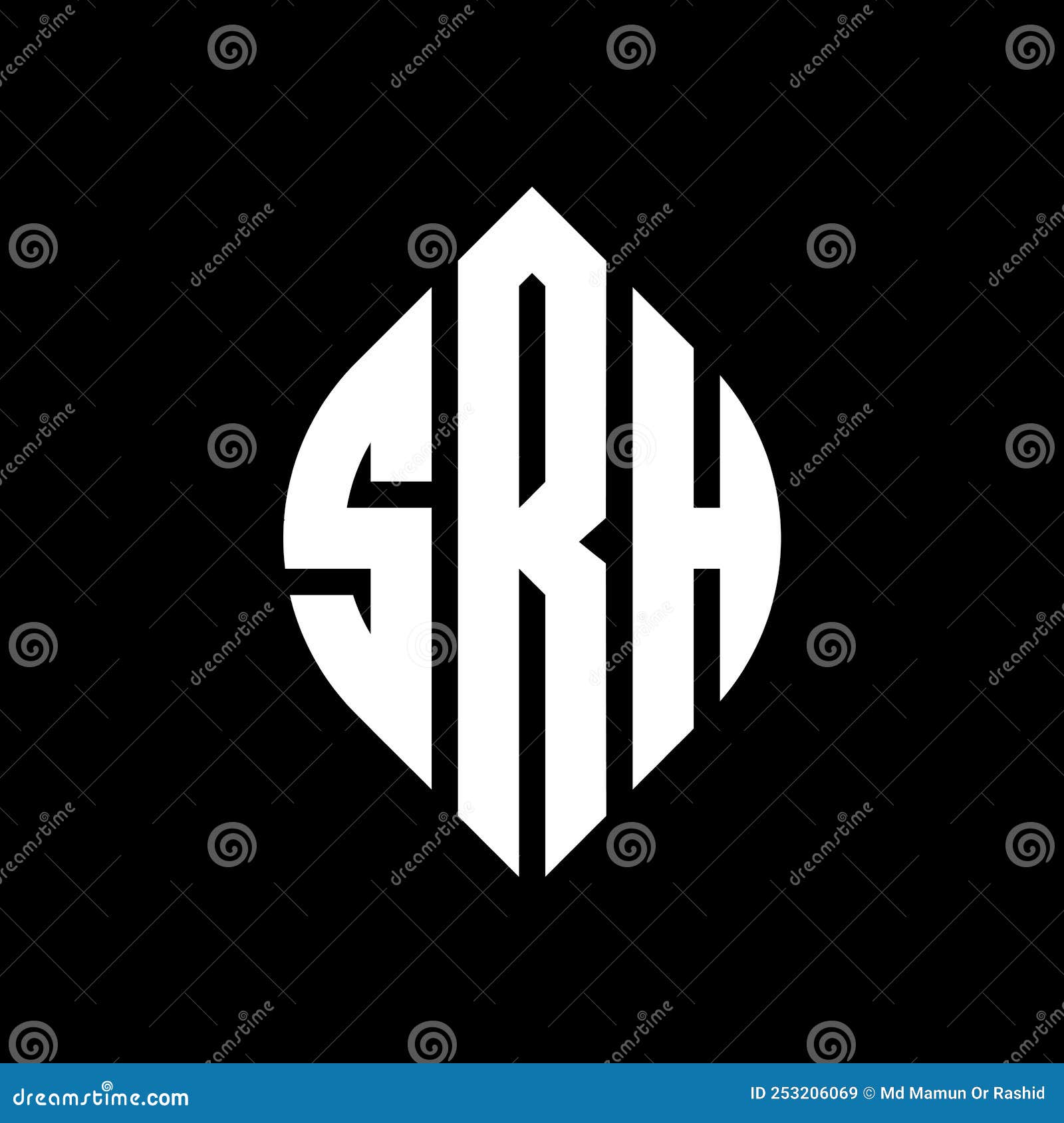 SRH Circle Letter Logo Design with Circle and Ellipse Shape. SRH ...