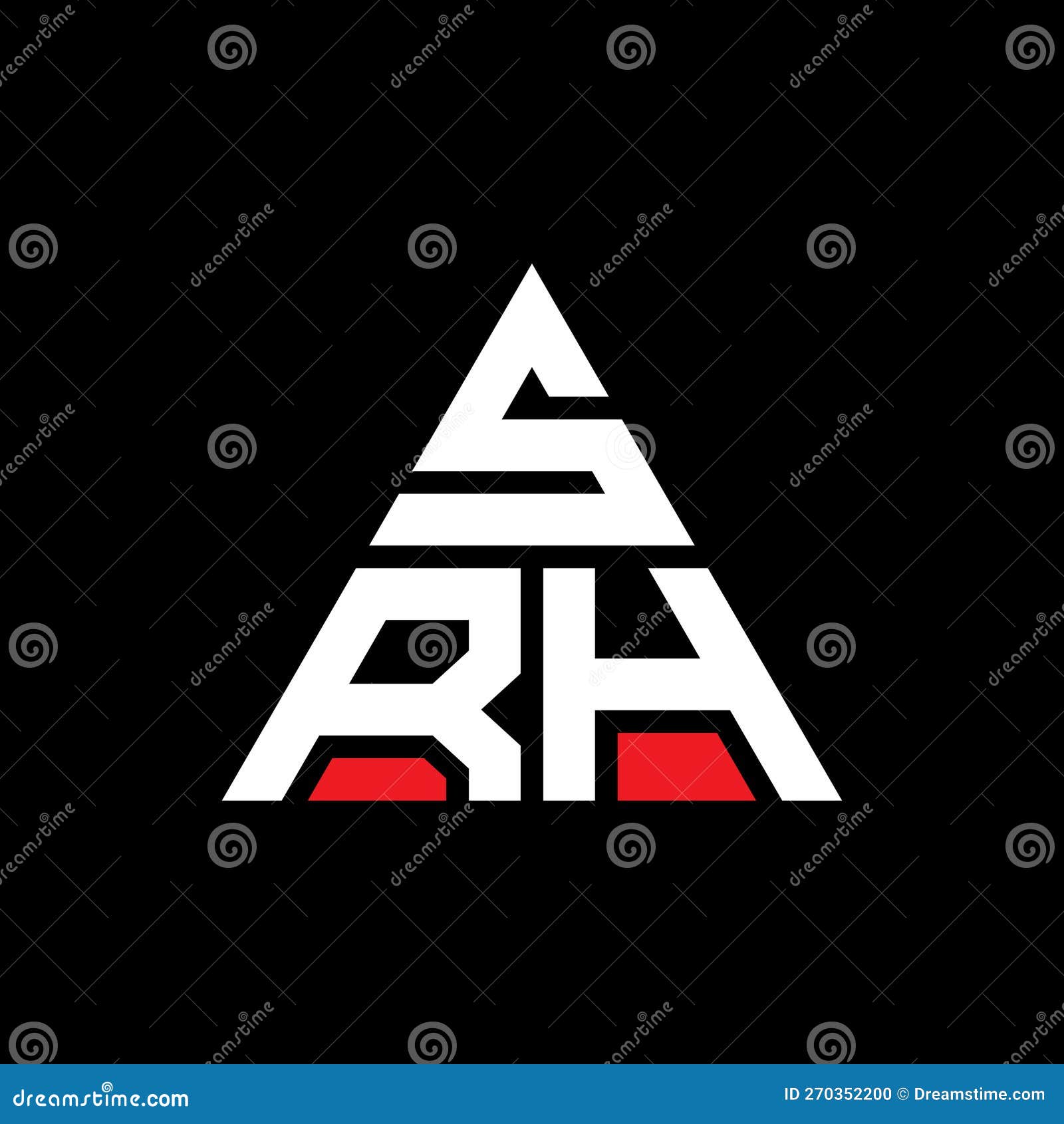 SRH Triangle Letter Logo Design with Triangle Shape. SRH Triangle Logo ...