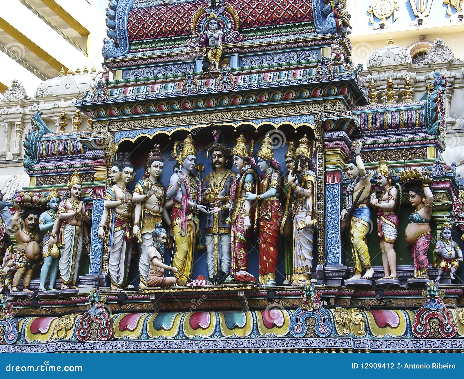 Sri Krishnan Temple stock photo. Image of oriental, place - 12909412
