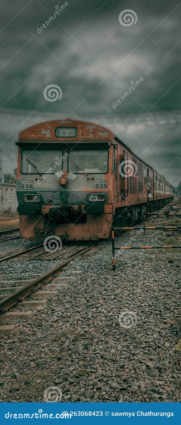 Sri Lanka is a Dark Train Image Editorial Stock Photo - Image of track ...