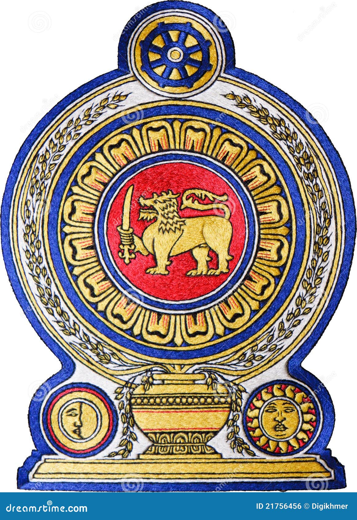 Sri Lanka Emblem Isolated on White Stock Photo - Illustration of golden ... Sri Lanka Emblem Isolated on White Stock Photo - Illustration of golden ...