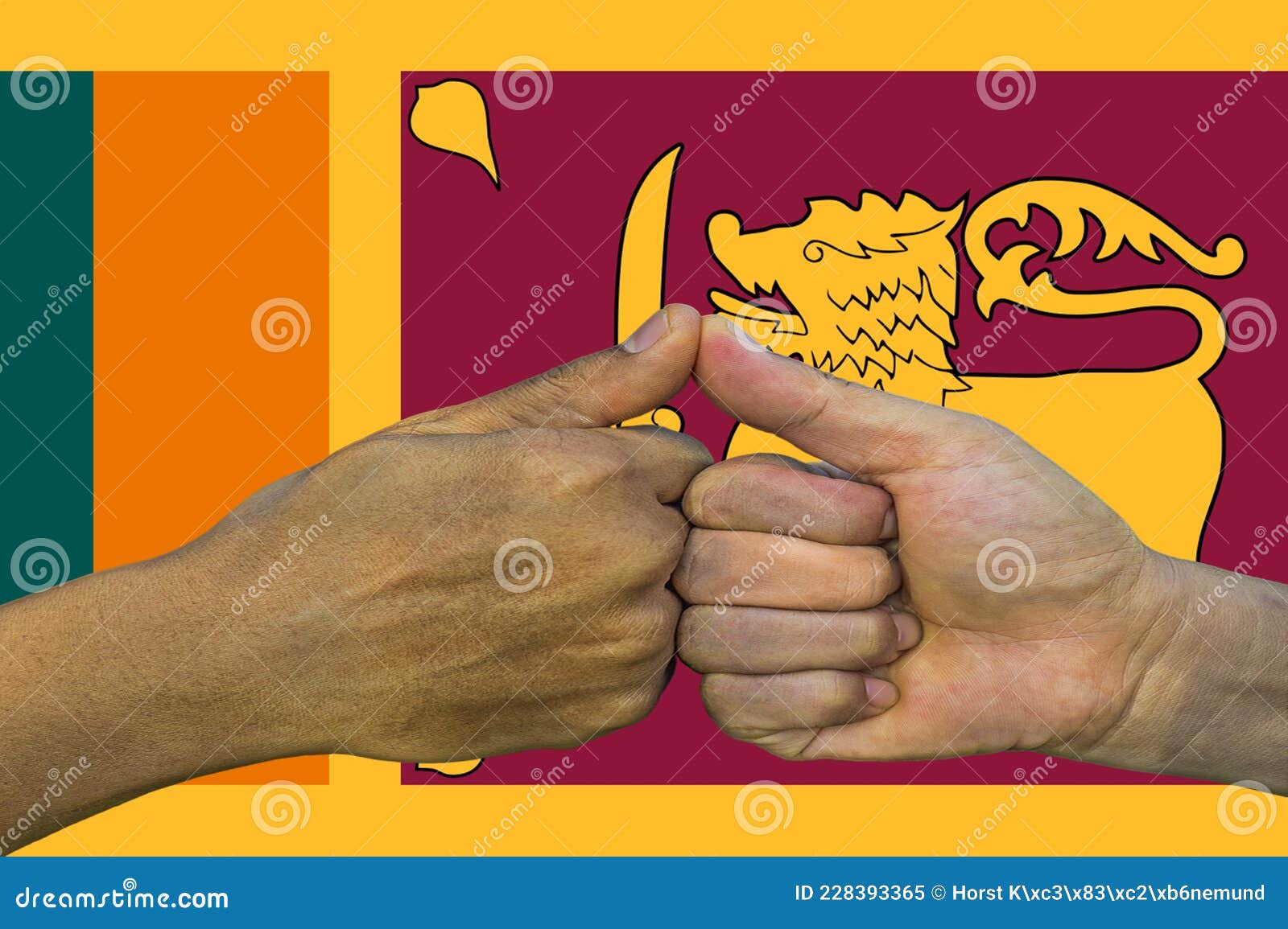 Sri Lanka Flag, Intergration of a Multicultural Group of Young People ...