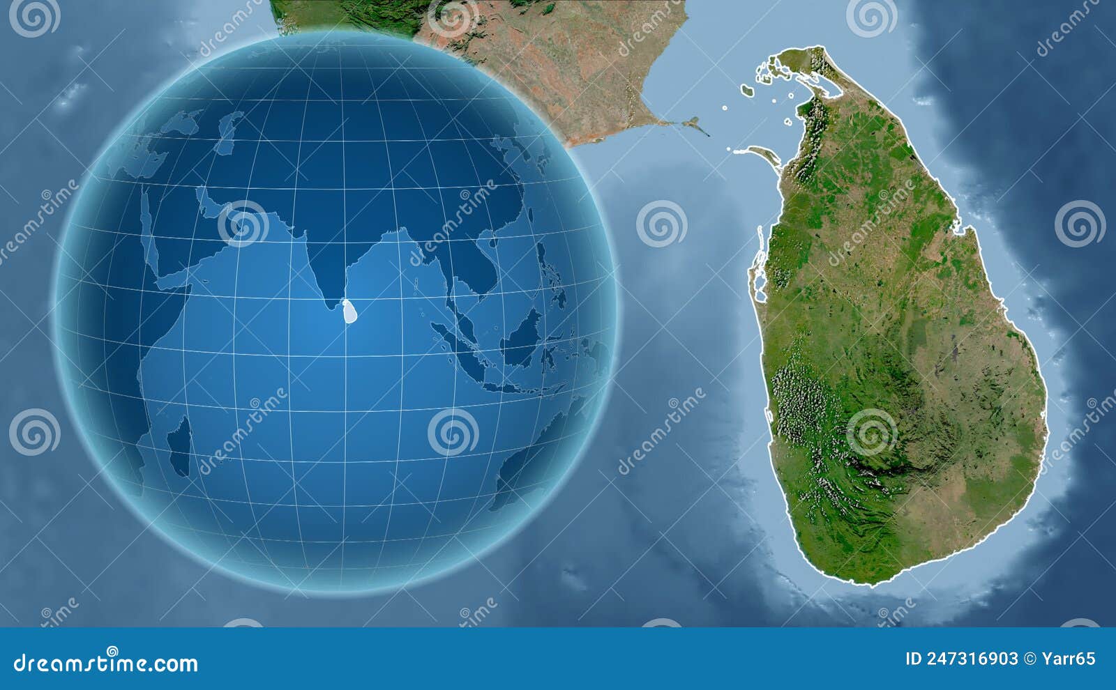 Sri Lanka and Globe. Satellite Stock Video - Video of bathymetry ...