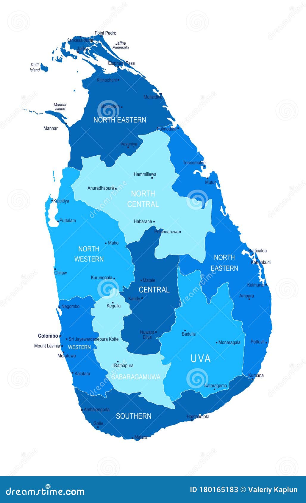 Sri Lanka Map Public Domain