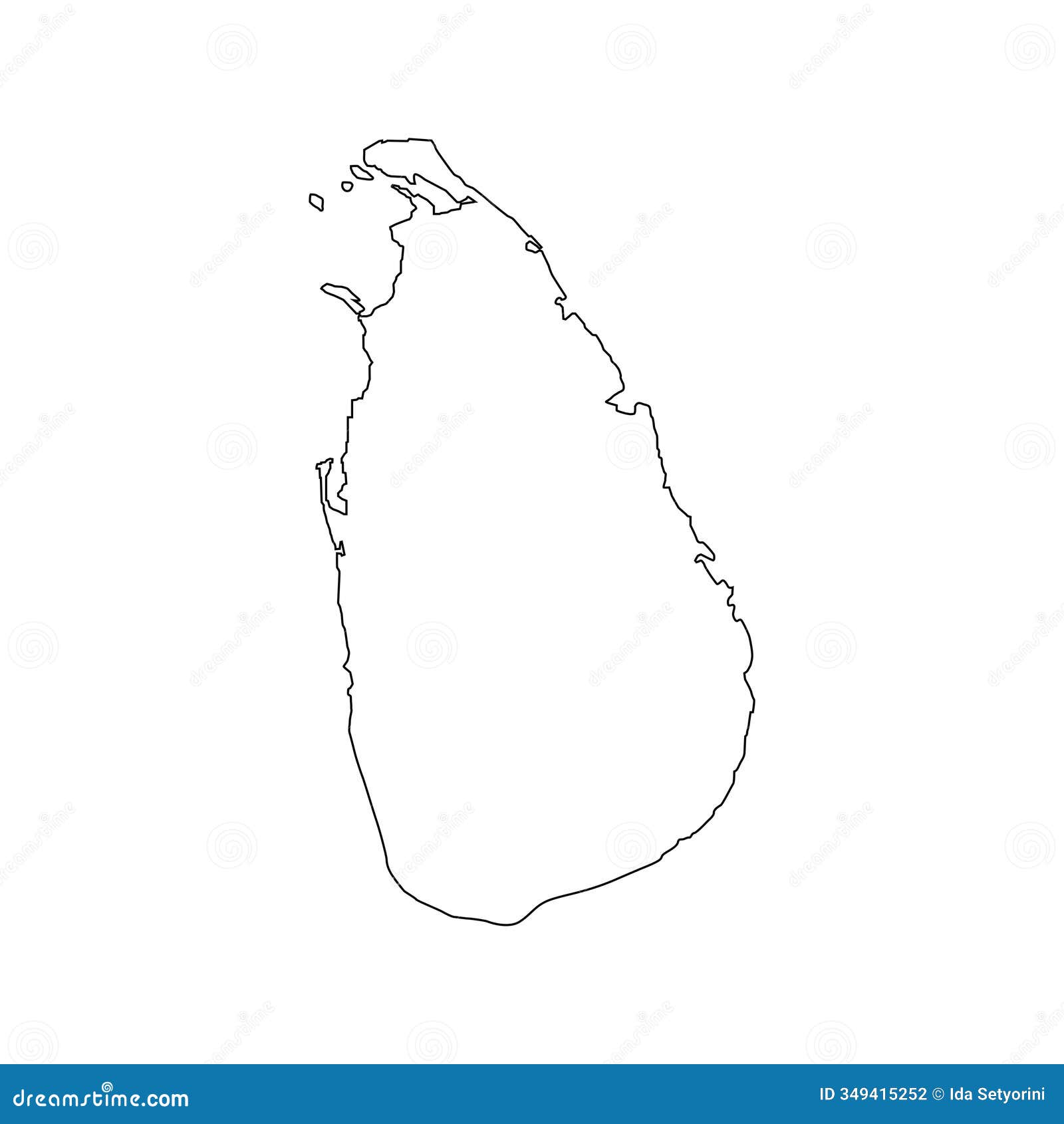 Sri Lanka map icon stock illustration. Illustration of travel - 349415252