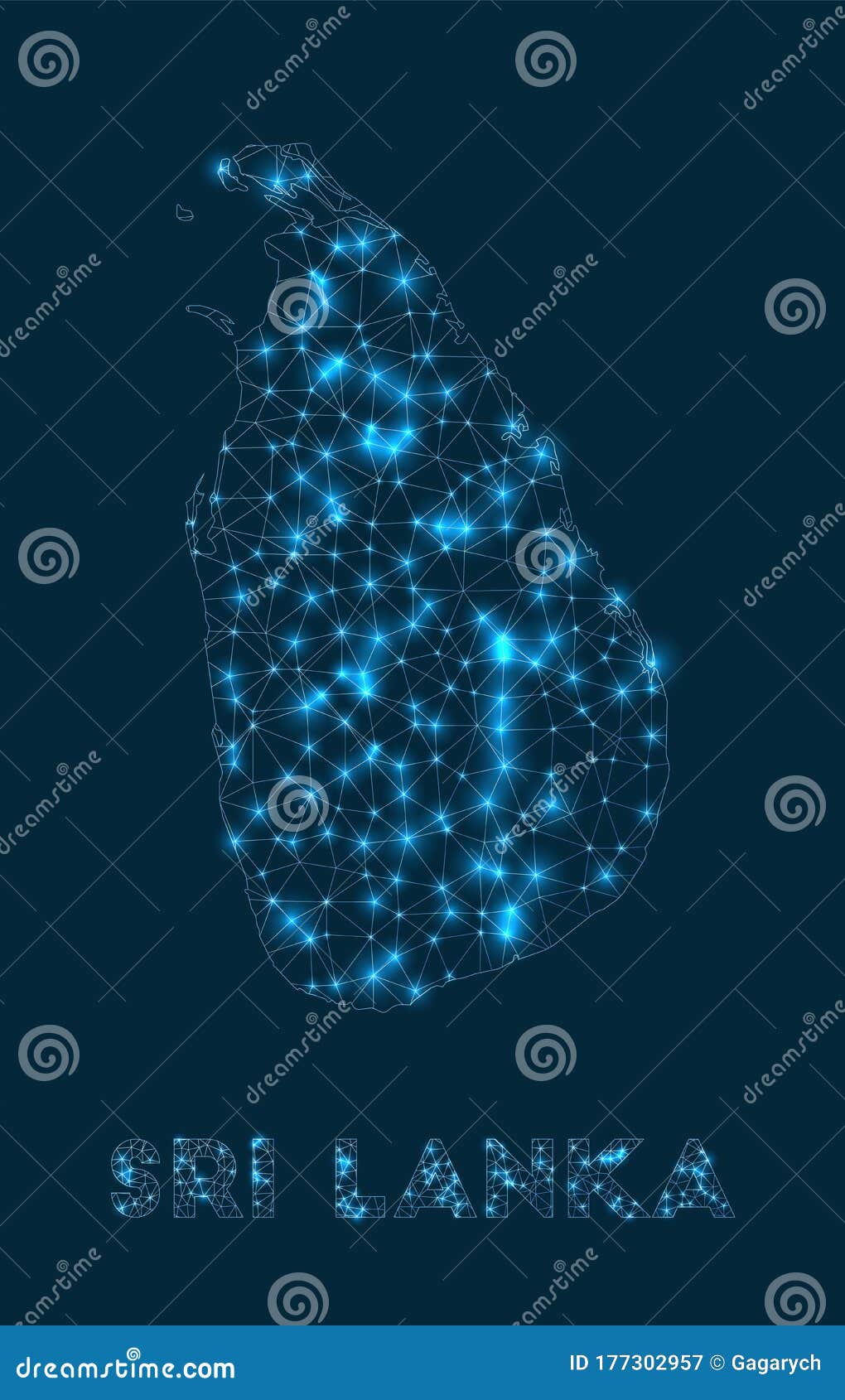 Sri Lanka Network Map. Cartoon Vector | CartoonDealer.com #92820867