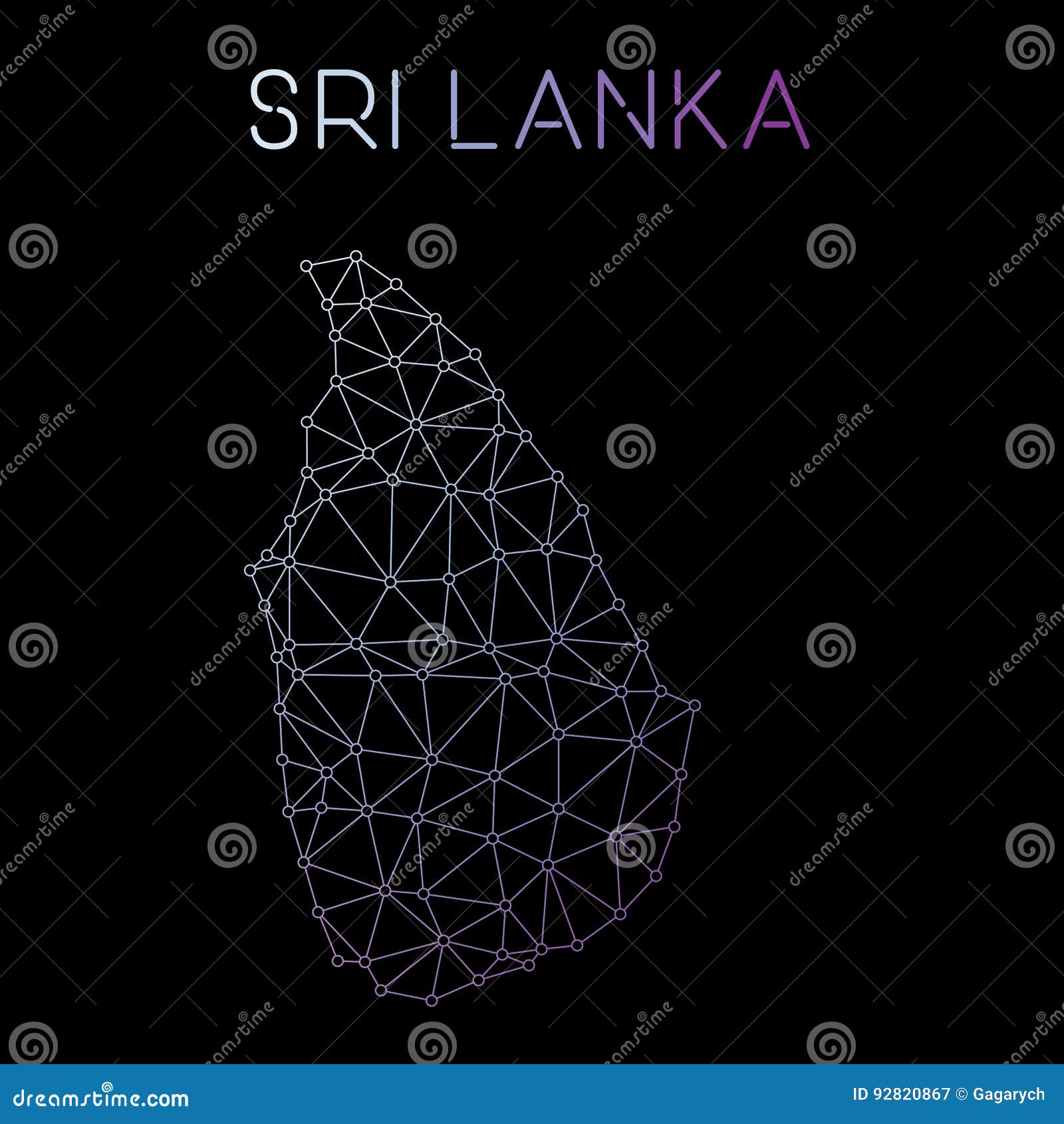 Sri Lanka Network Map. Vector Illustration | CartoonDealer.com #232750758