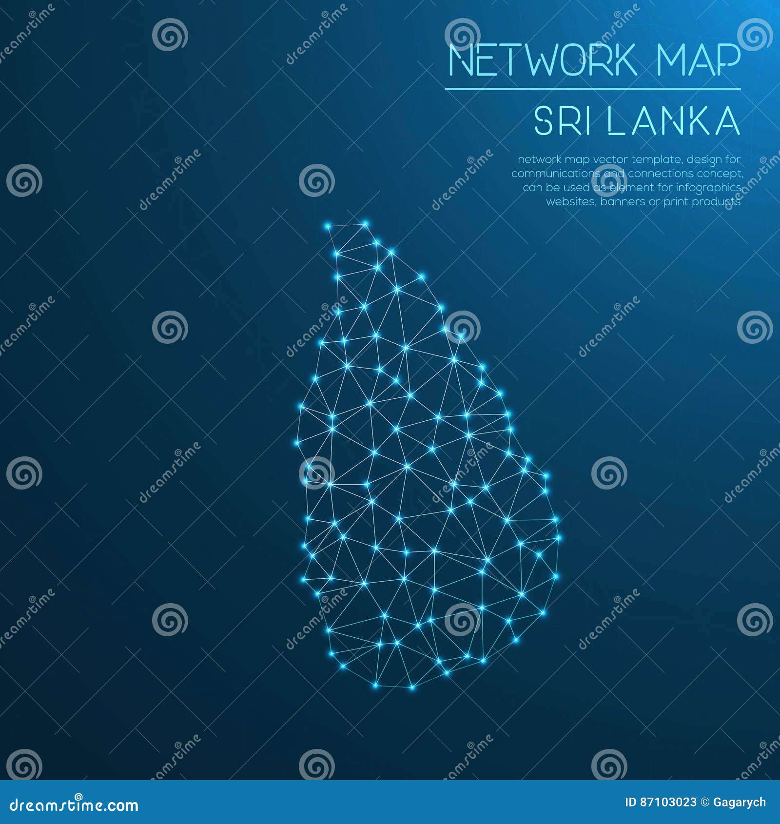 Sri Lanka Network Map. Vector Illustration | CartoonDealer.com #232750758