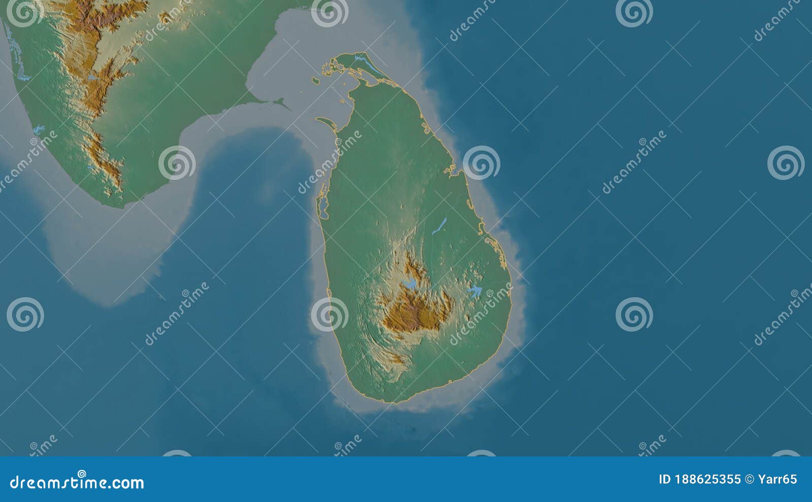 Sri Lanka - Overview. Relief Stock Illustration - Illustration of ...