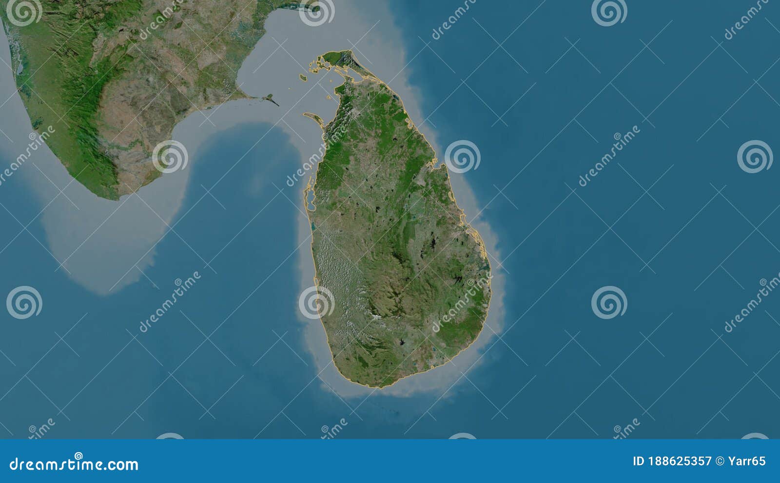 Sri Lanka - Overview. Satellite Stock Illustration - Illustration of ...