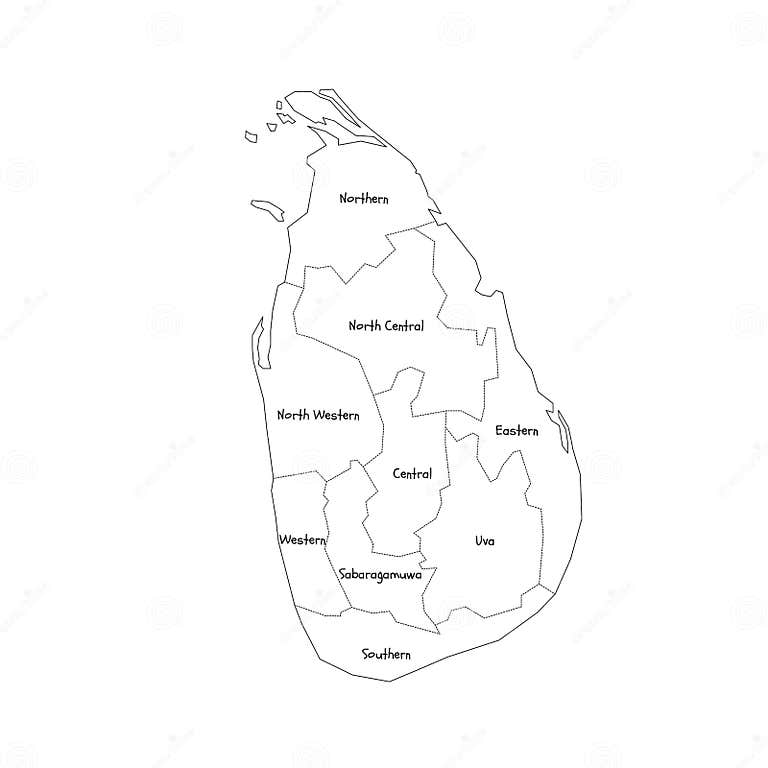 Sri Lanka Political Map of Administrative Divisions Stock Illustration ... Sri Lanka Political Map of Administrative Divisions Stock Illustration ...
